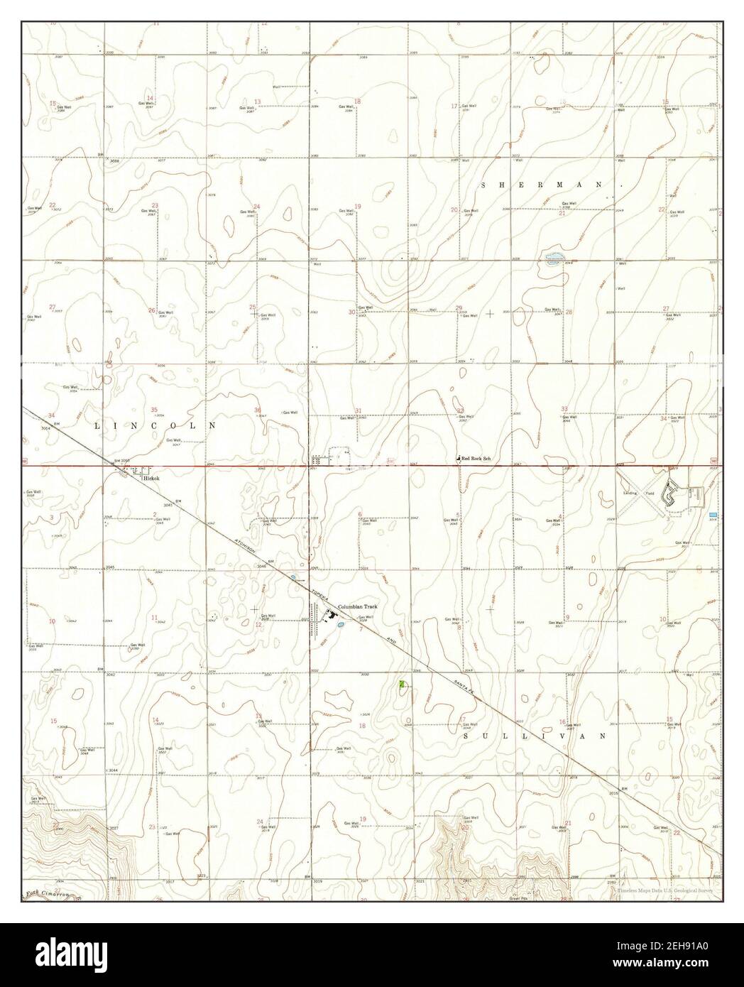 Hickok, Kansas, map 1959, 1:24000, United States of America by Timeless ...