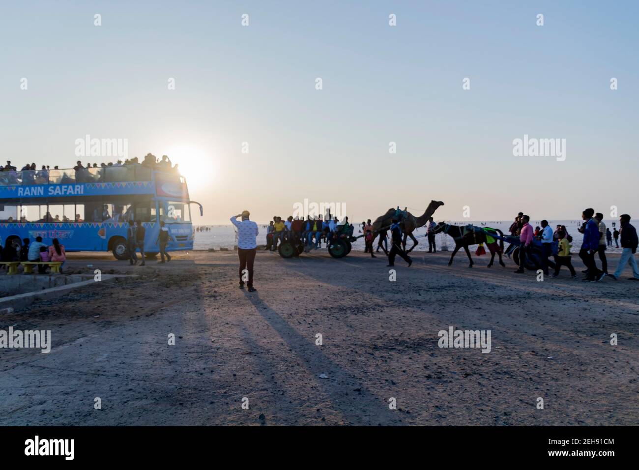 People in the White Rann Stock Photo - Alamy