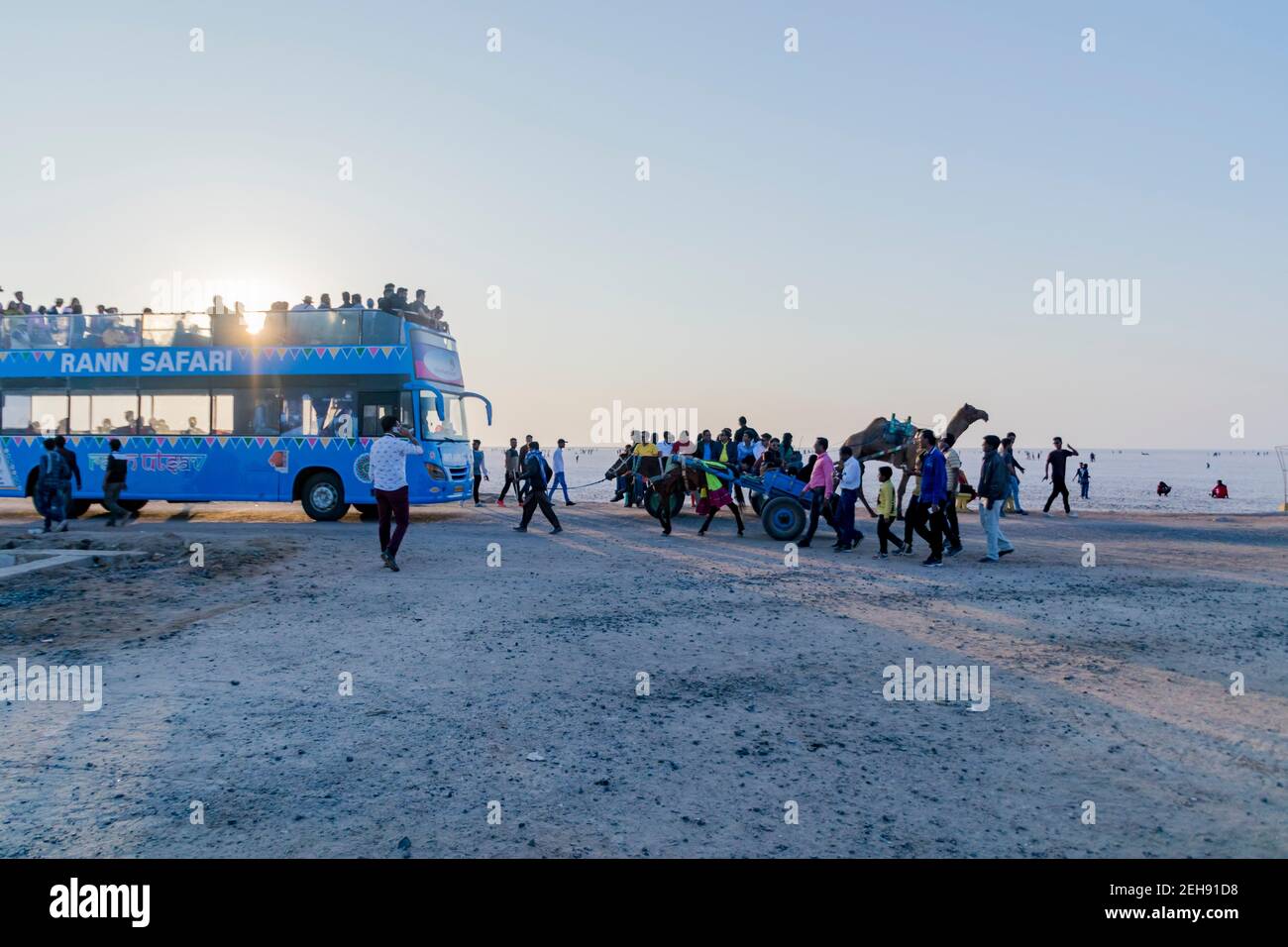 People in the White Rann Stock Photo - Alamy