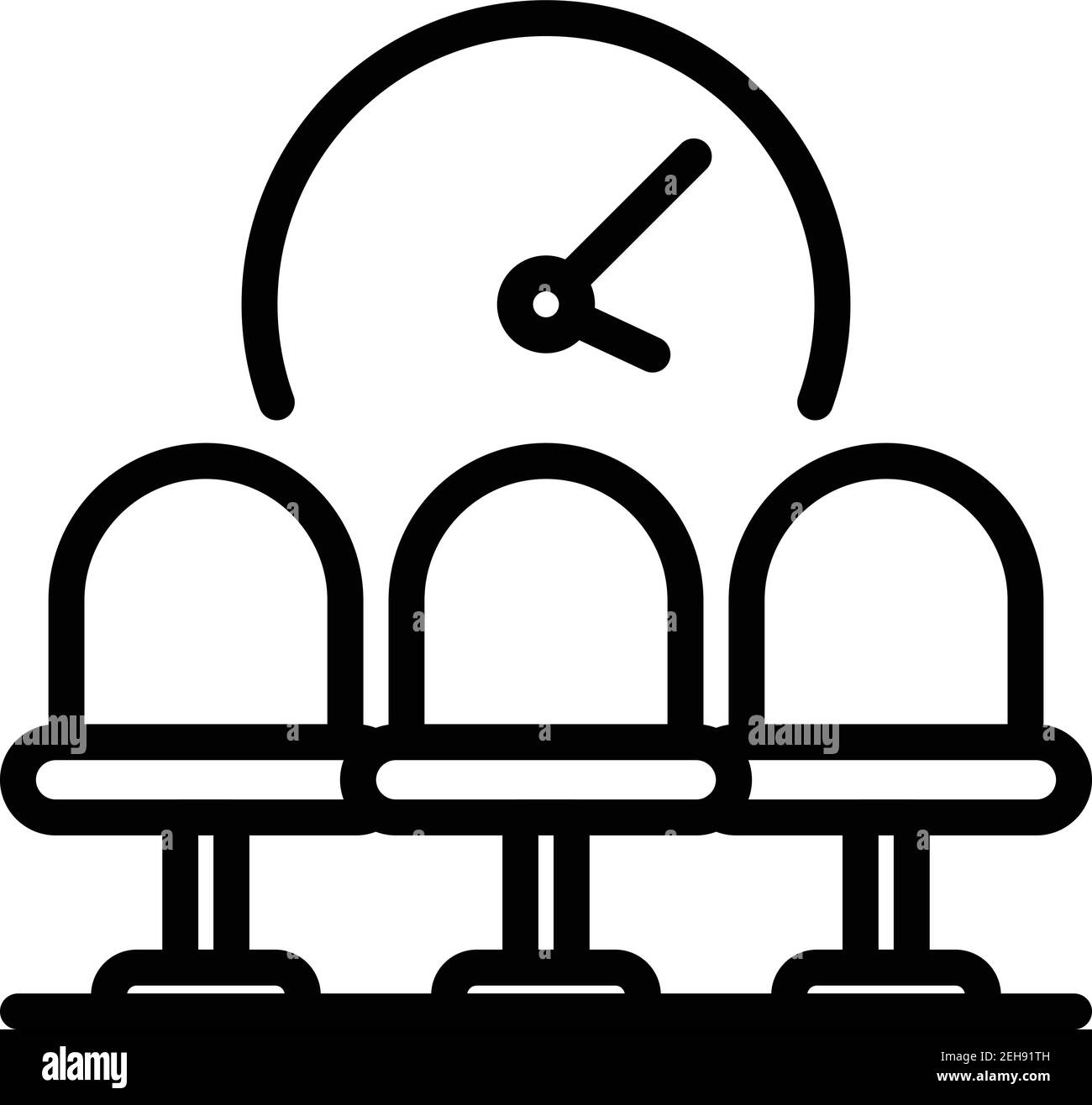 Waiting room icon. Outline waiting room vector icon for web design isolated on white background ...