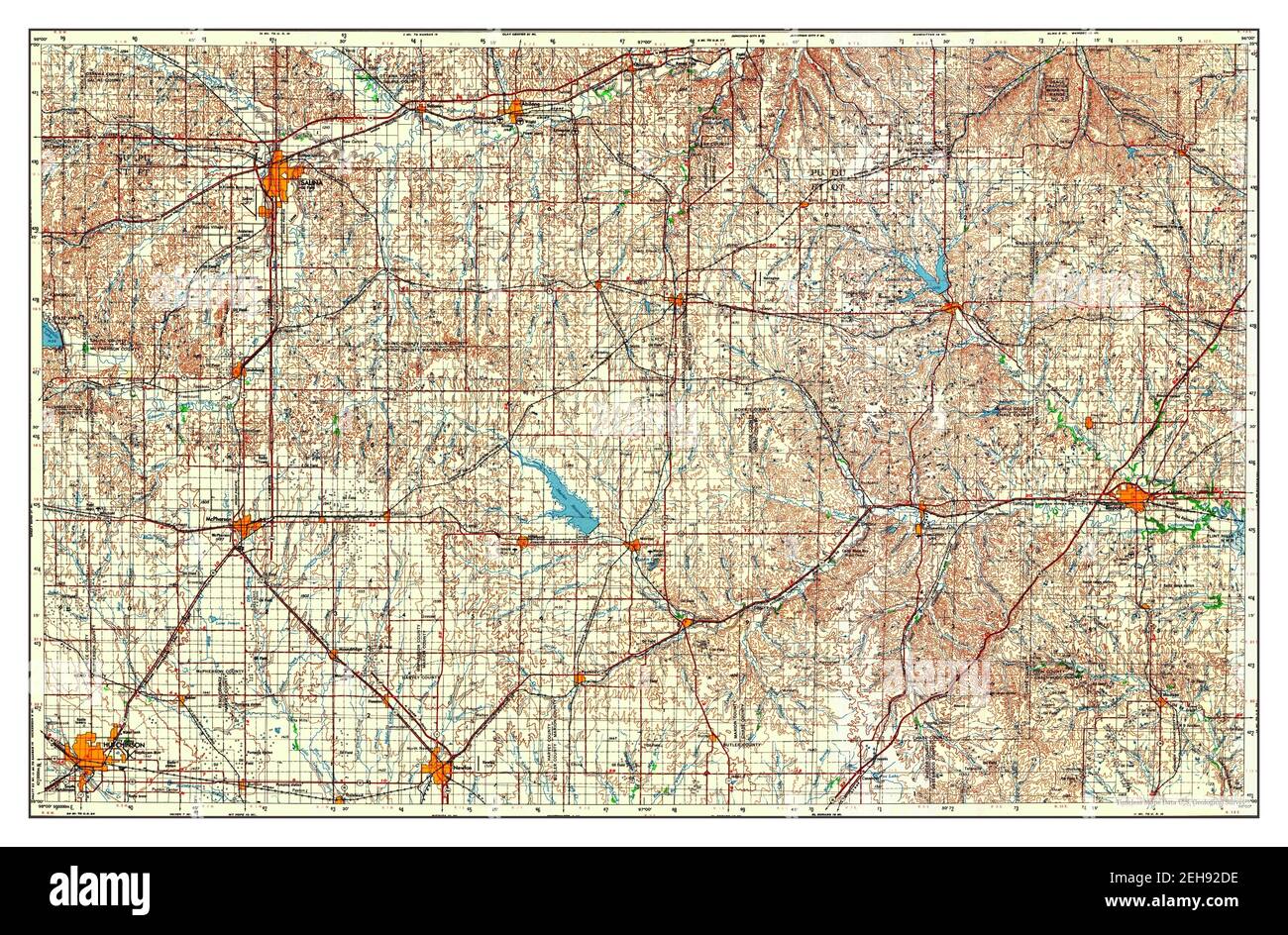 Map of hutchinson Cut Out Stock Images & Pictures - Alamy
