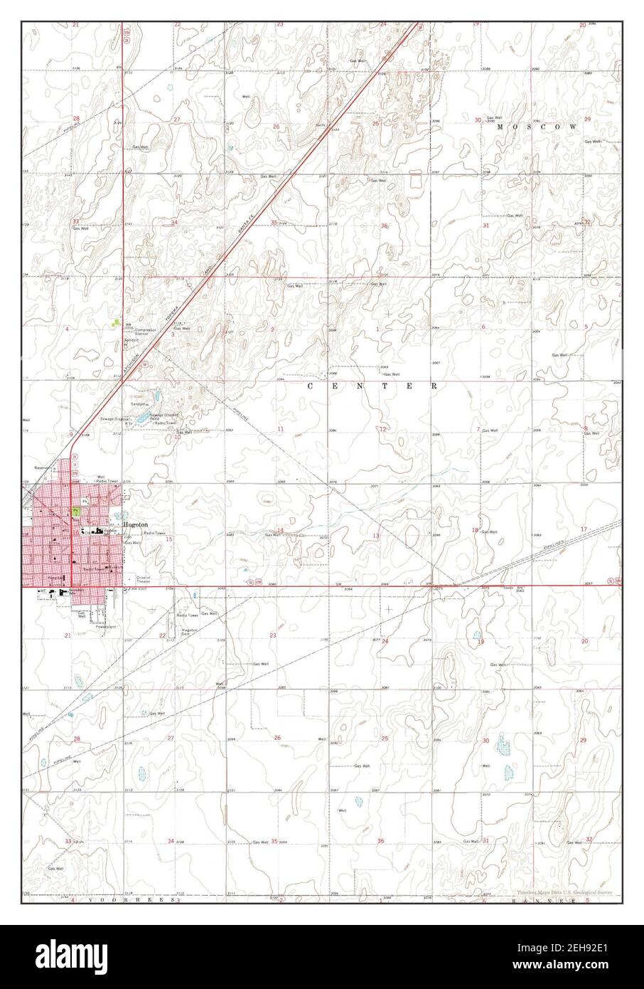 Hugoton, Kansas, map 1974, 1:24000, United States of America by ...