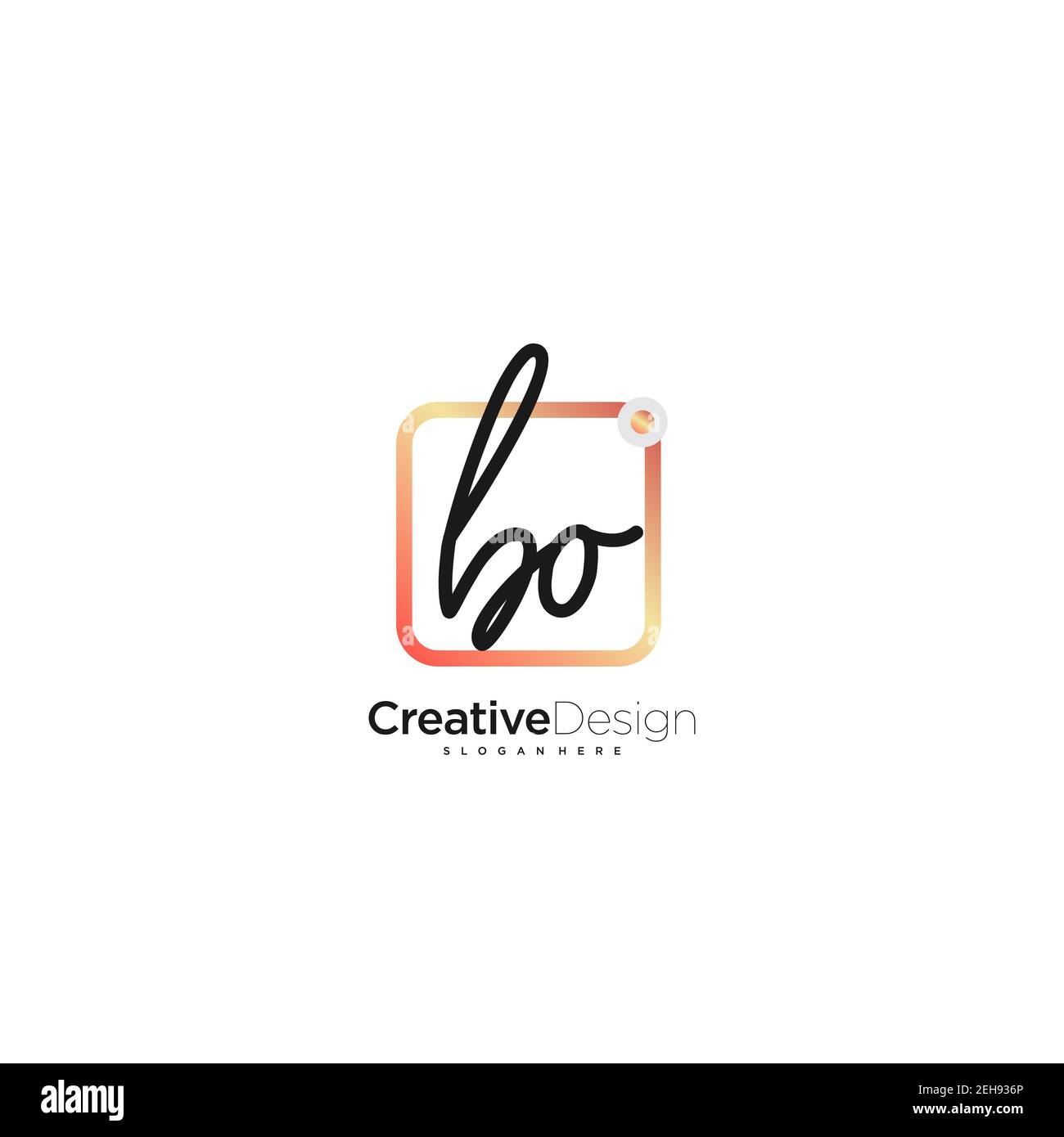 Letter bo vector vectors hi-res stock photography and images - Alamy