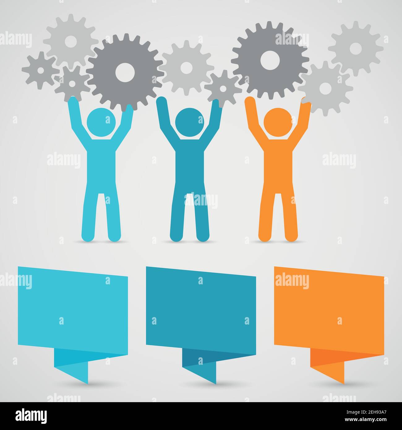 Cogs vector infographic hi-res stock photography and images - Alamy