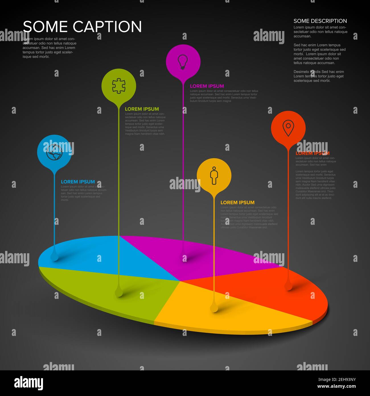 Vector multipurpose Infographic template made from droplet pointers on ... Vector multipurpose Infographic template made from droplet pointers on ...