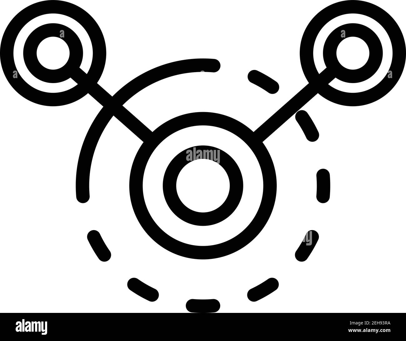 Circle interaction icon. Outline circle interaction vector icon for web ...