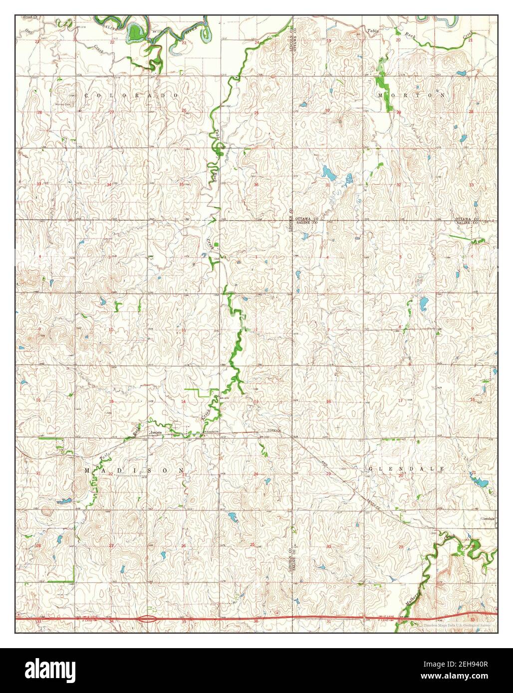 Juniata, Kansas, map 1963, 1:24000, United States of America by ...