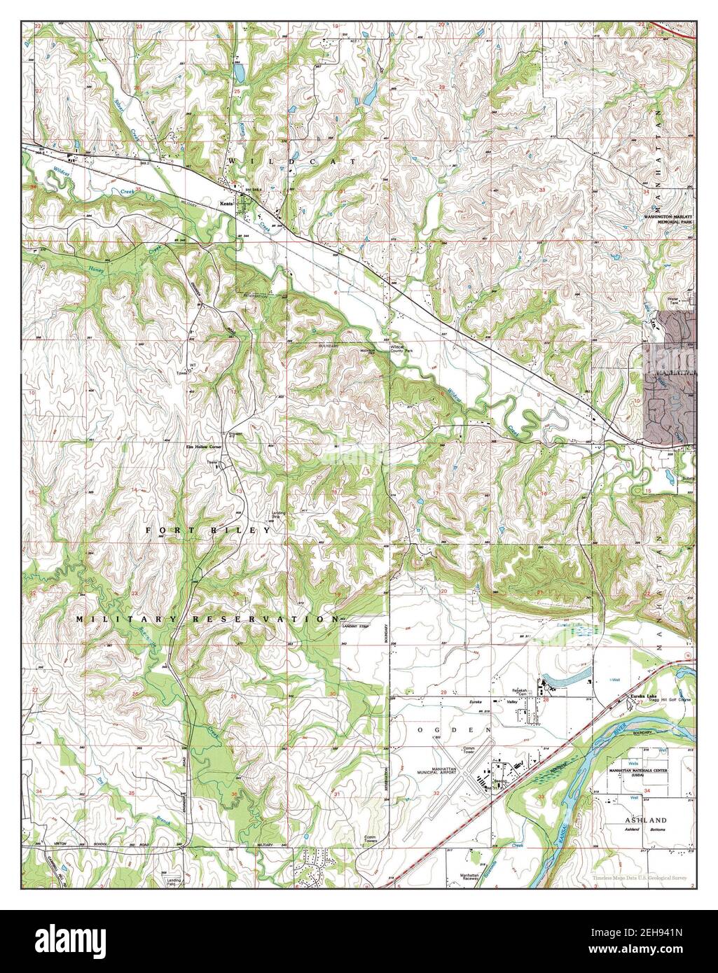 Keats, Kansas, map 1992, 1:24000, United States of America by Timeless ...