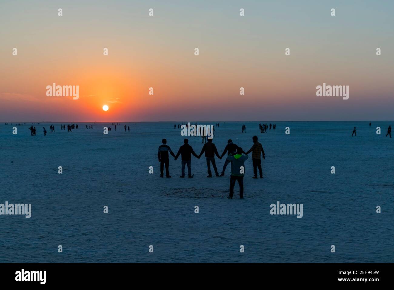 People in the White Rann Stock Photo - Alamy