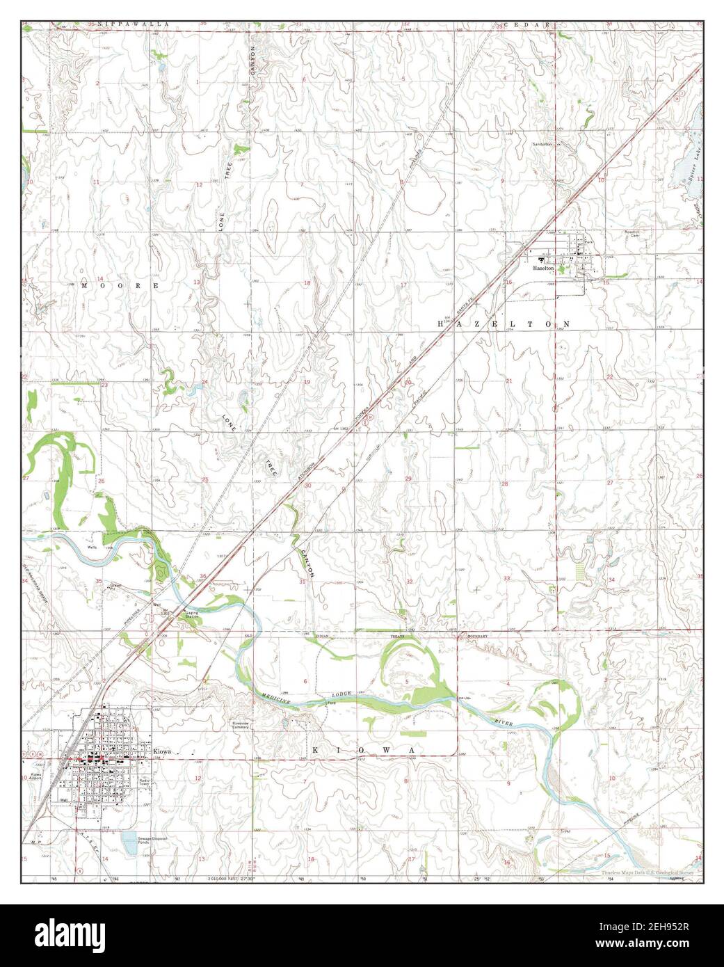 Map of kiowa hi-res stock photography and images - Alamy