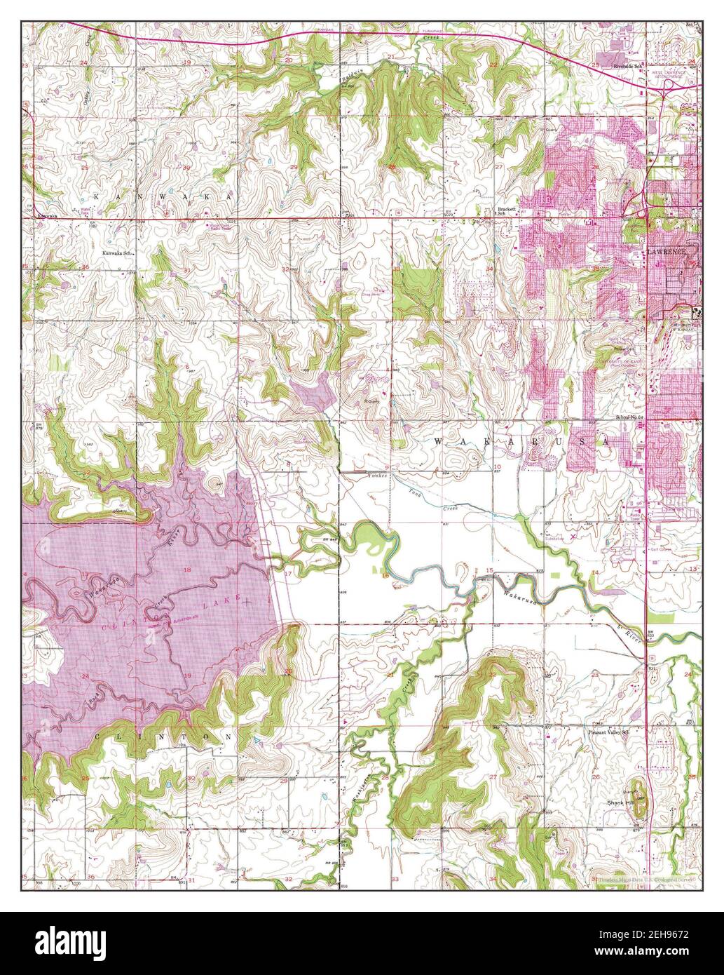 Lawrence kansas map hi-res stock photography and images - Alamy