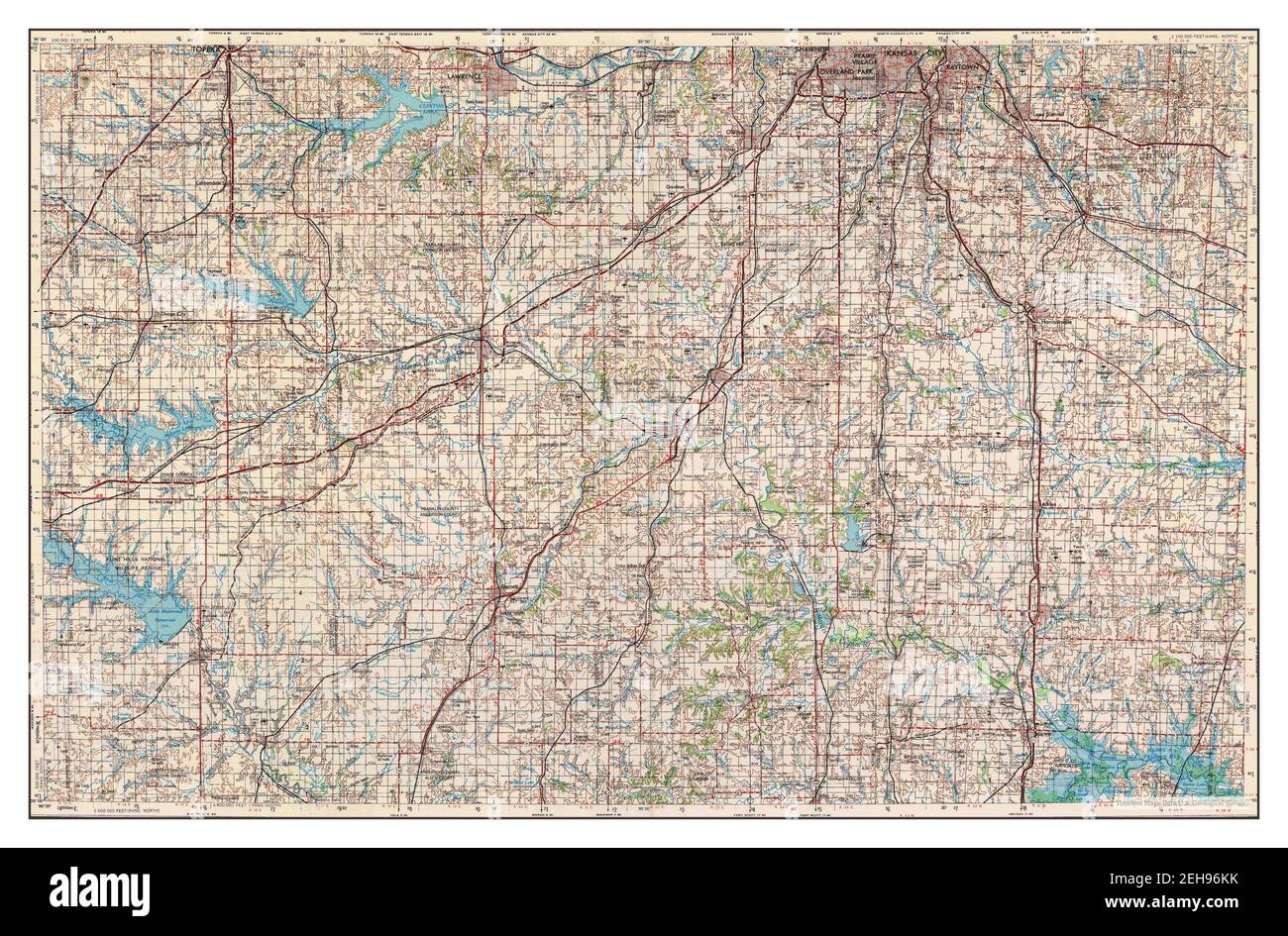 Lawrence kansas map hi-res stock photography and images - Alamy