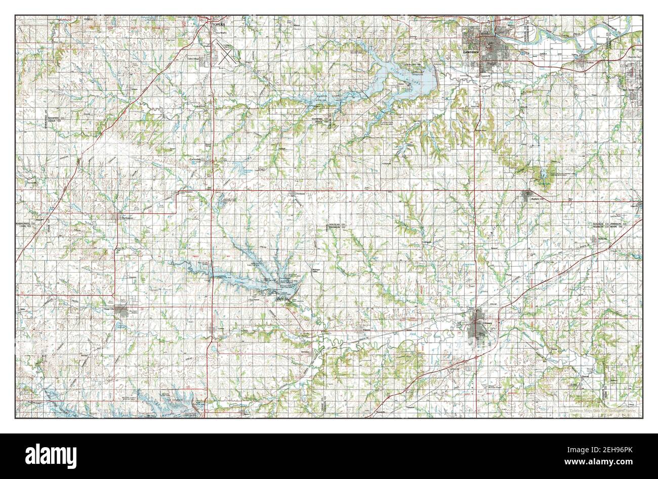 Lawrence kansas map hi-res stock photography and images - Alamy