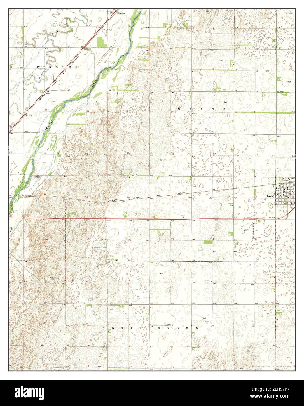 Lewis, Kansas, map 1972, 1:24000, United States of America by Timeless ...