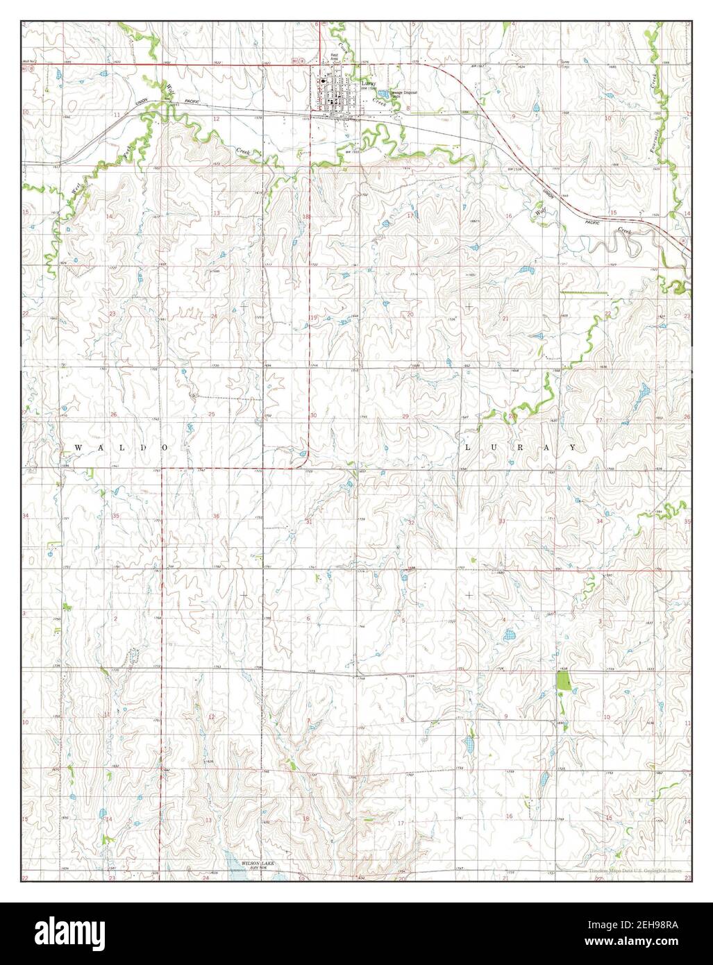 Luray, Kansas, map 1978, 1:24000, United States of America by Timeless ...