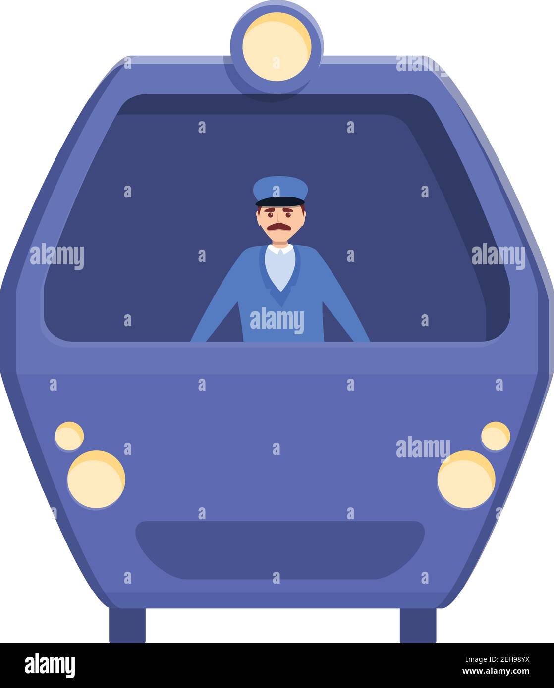Driver in subway car icon. Cartoon of driver in subway car vector icon ...