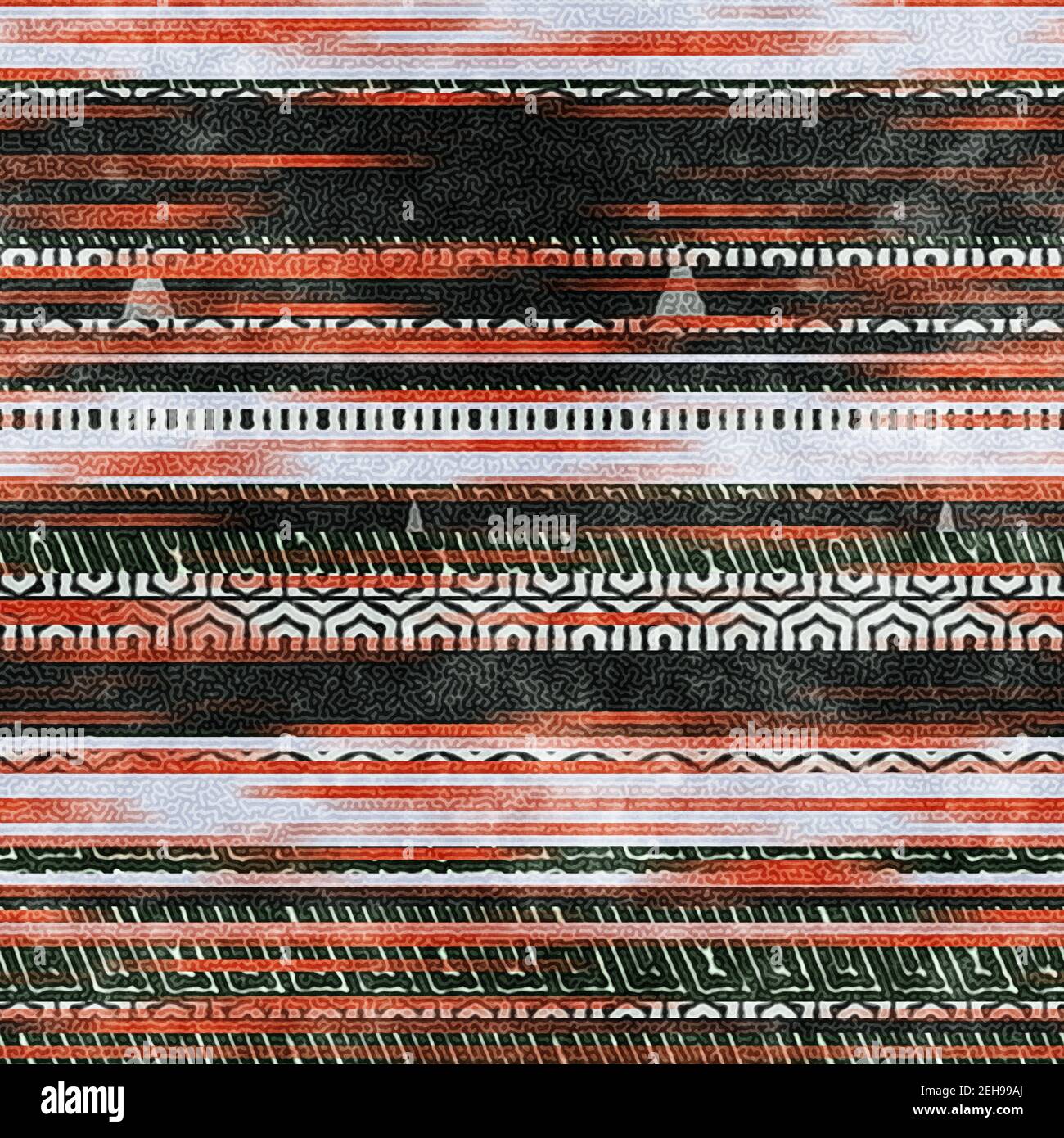 Seamless ethnic tribal pattern stripes rug design Stock Photo - Alamy