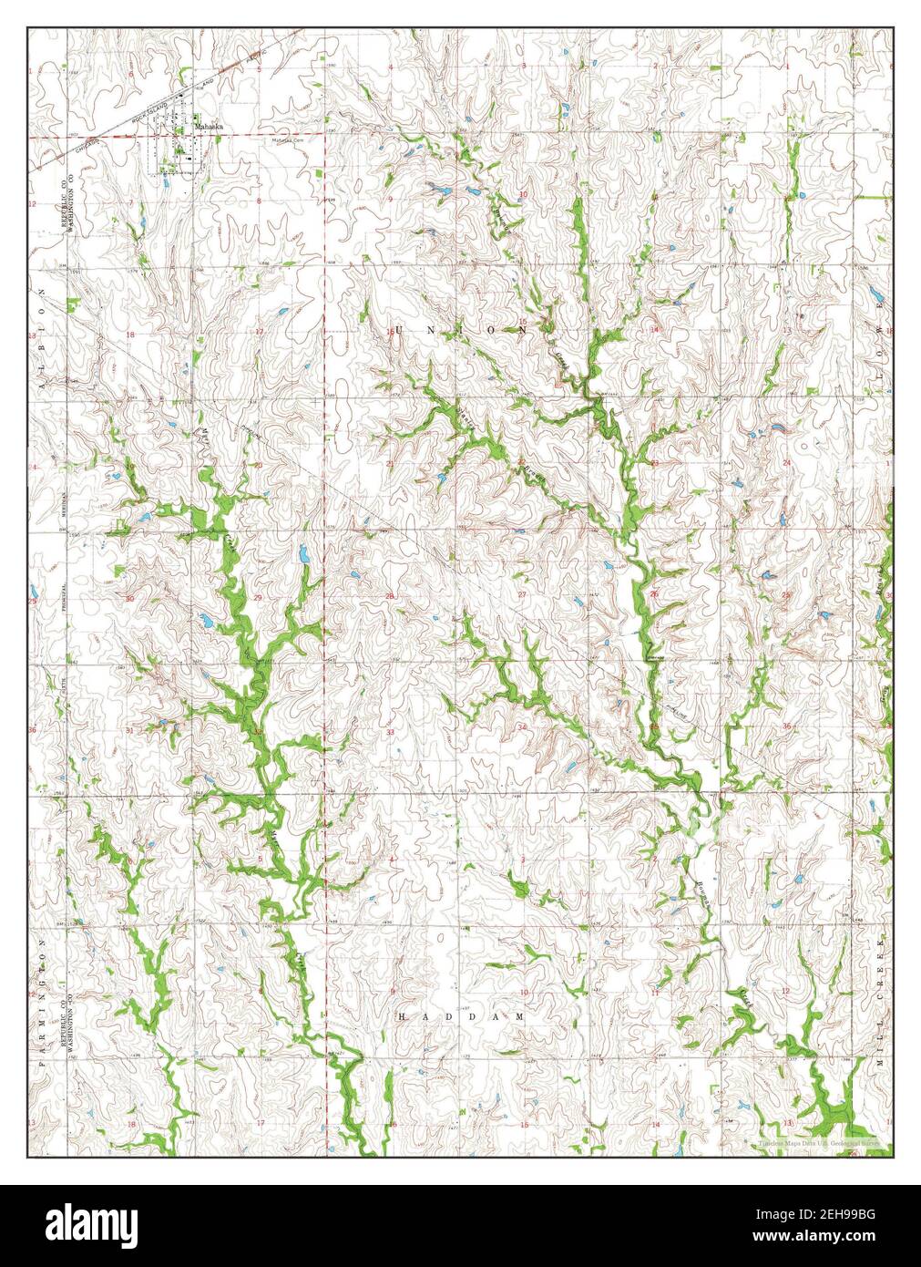 Mahaska, Kansas, map 1966, 1:24000, United States of America by ...