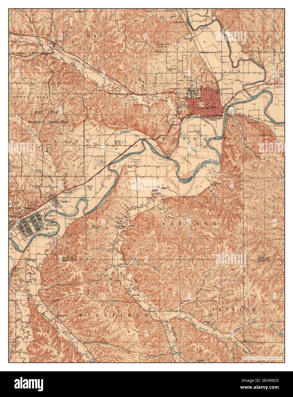 Map of manhattan kansas hi-res stock photography and images - Alamy