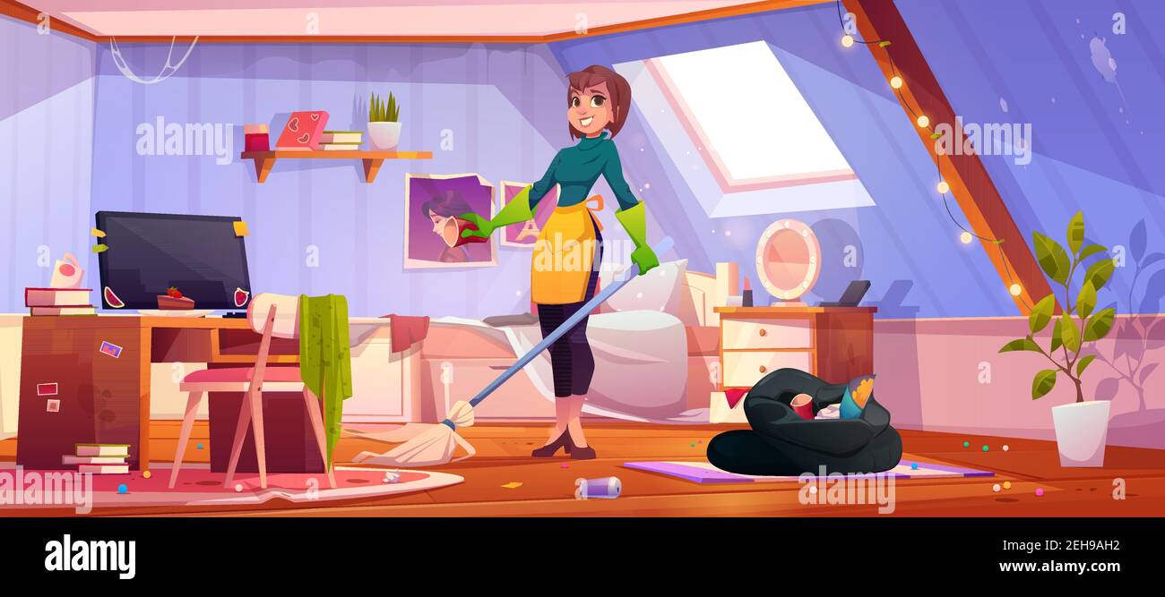 House Cleaner Cartoon High Resolution Stock Photography and Images - Alamy