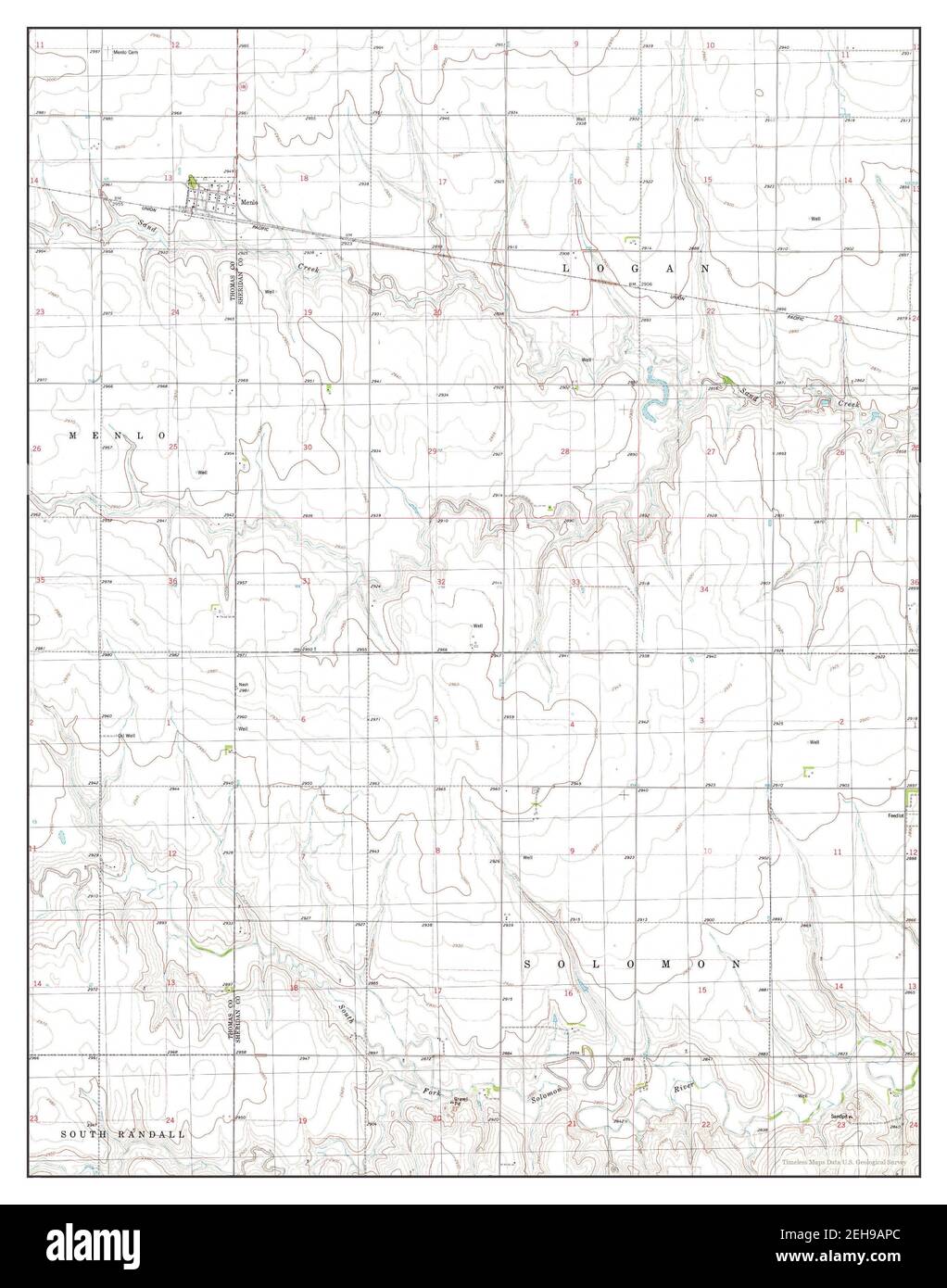 Map of menlo hi-res stock photography and images - Alamy