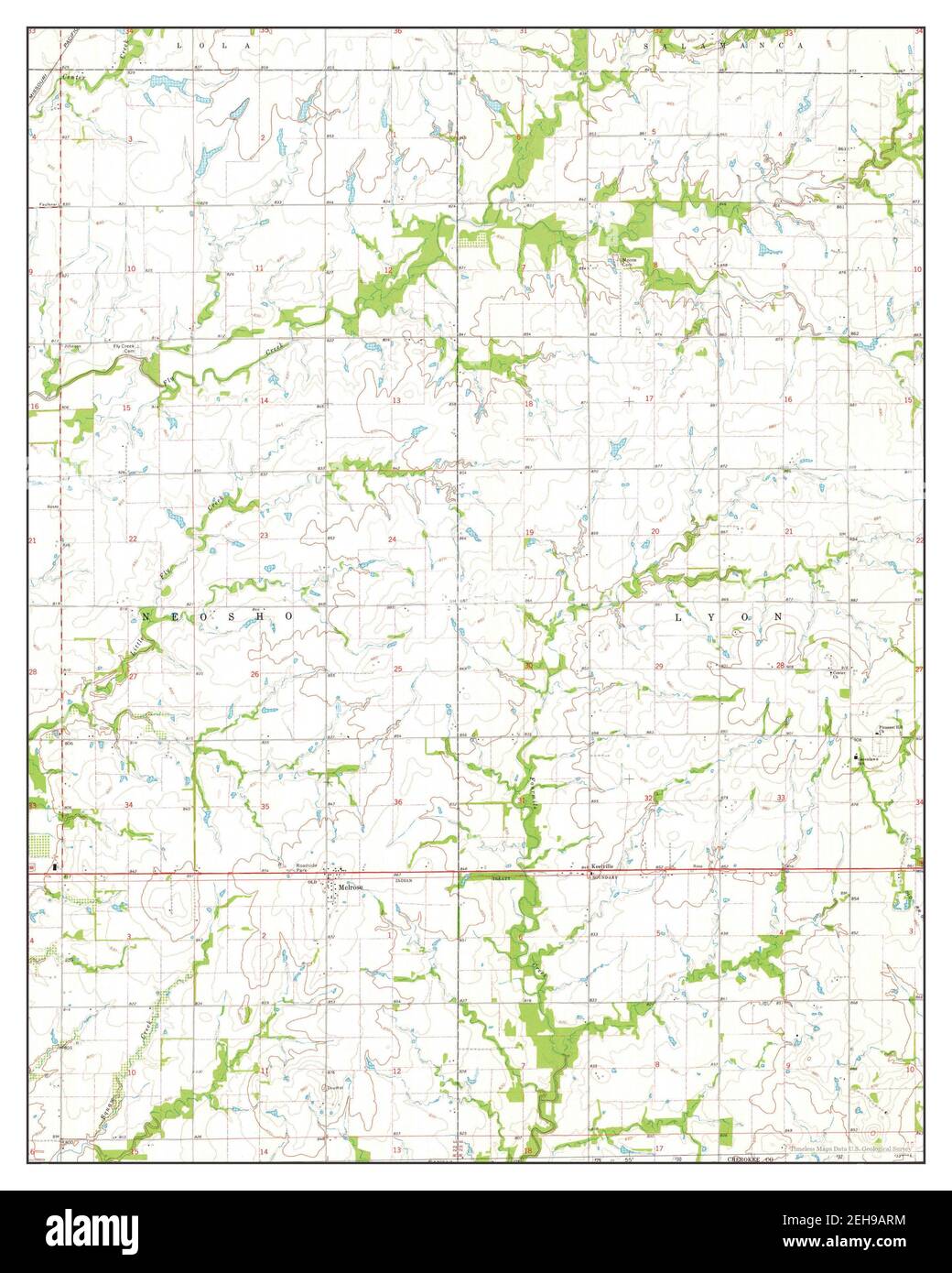 Melrose, Kansas, map 1974, 1:24000, United States of America by ...