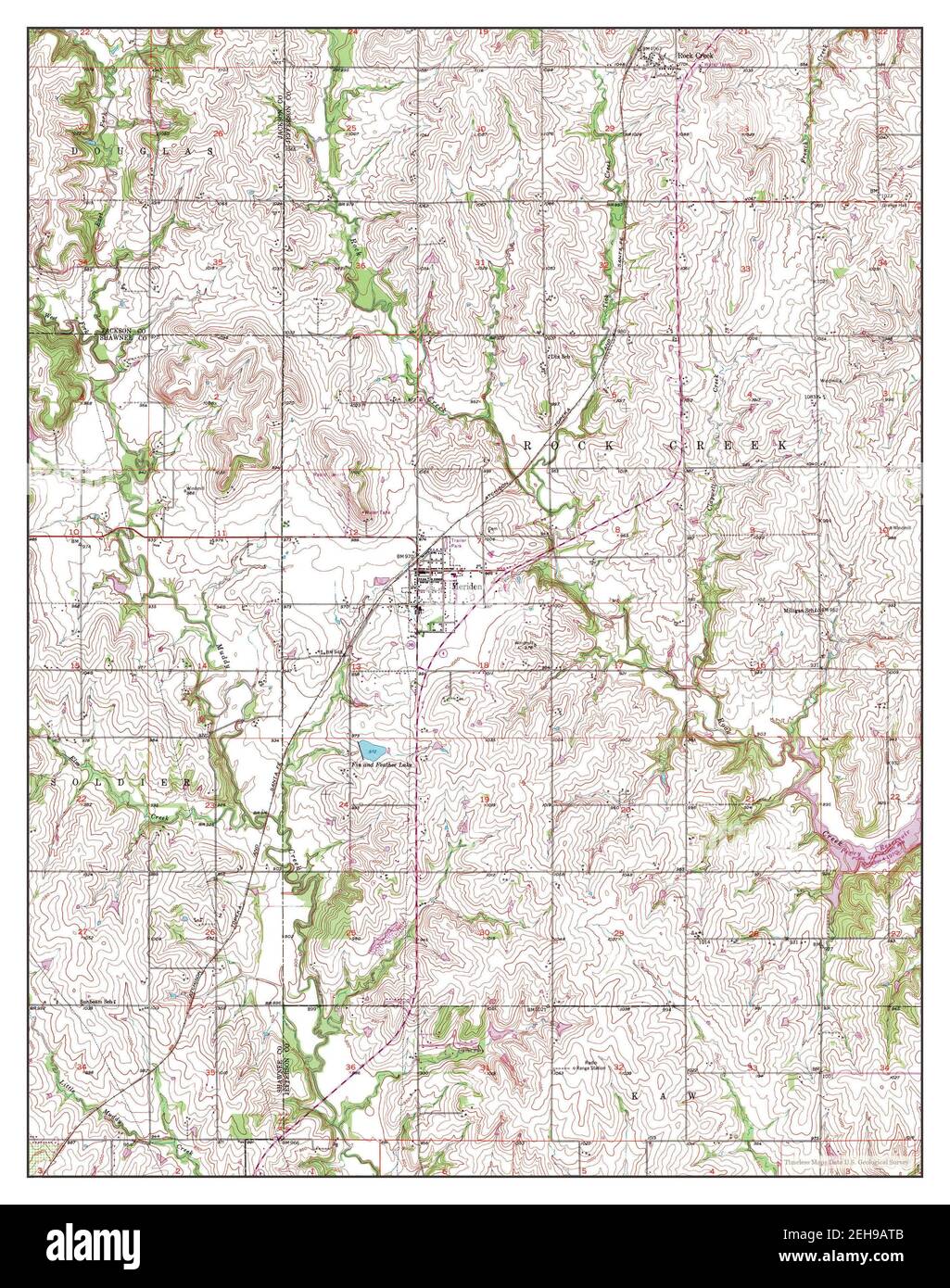 Meriden, Kansas, map 1952, 1:24000, United States of America by ...