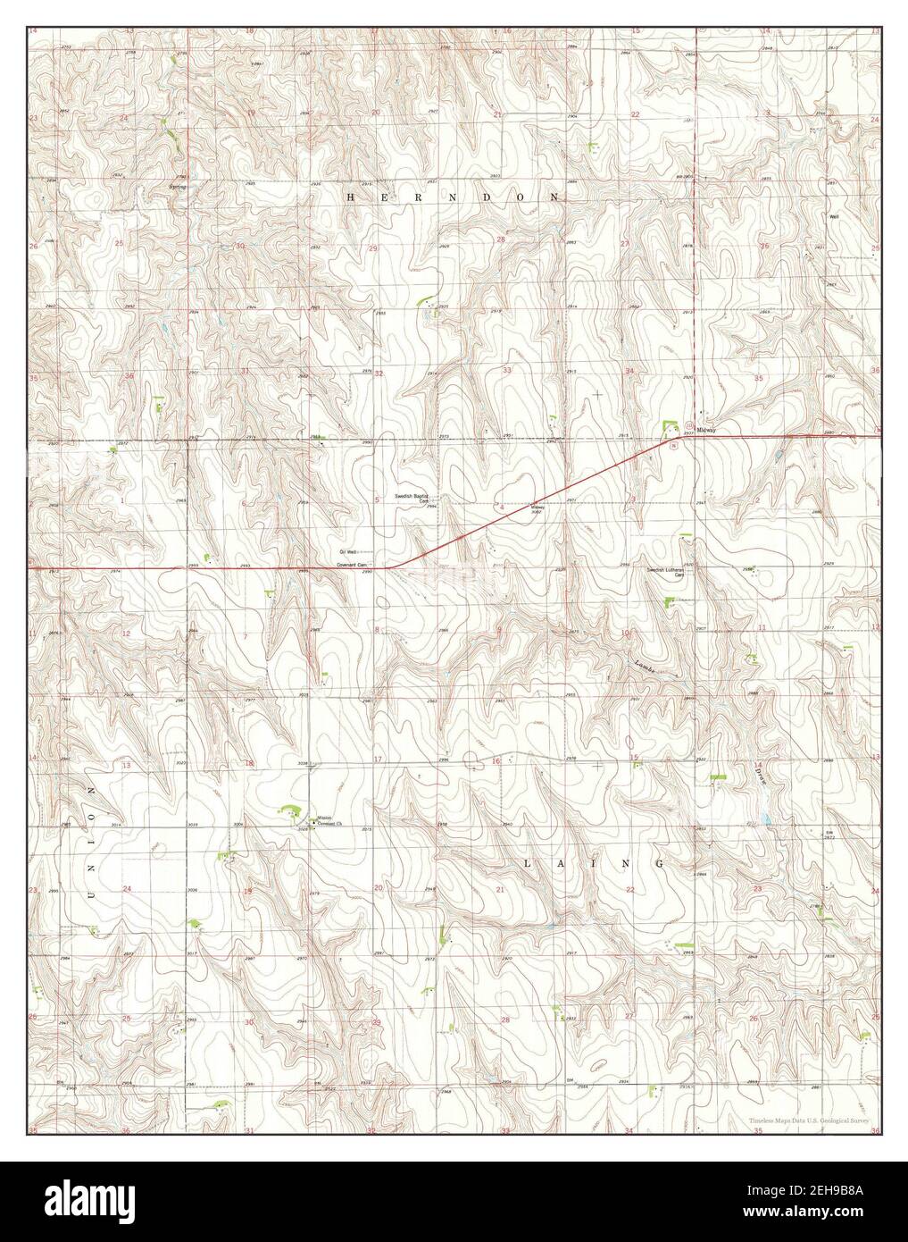Midway, Kansas, map 1978, 1:24000, United States of America by Timeless ...