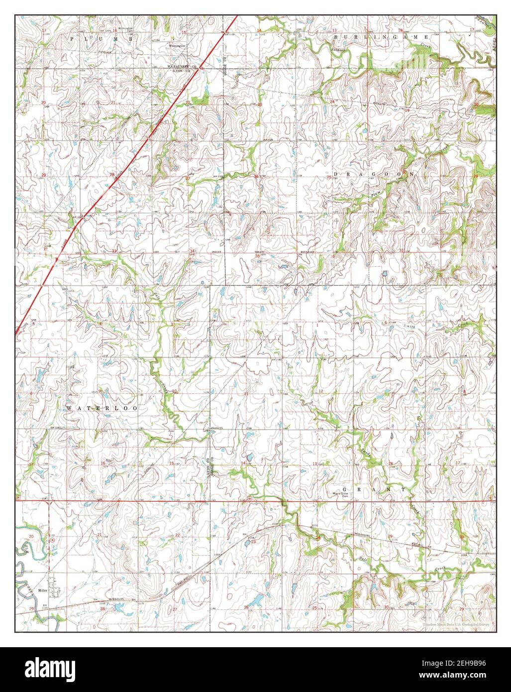 Miller, Kansas, map 1971, 1:24000, United States of America by Timeless ...