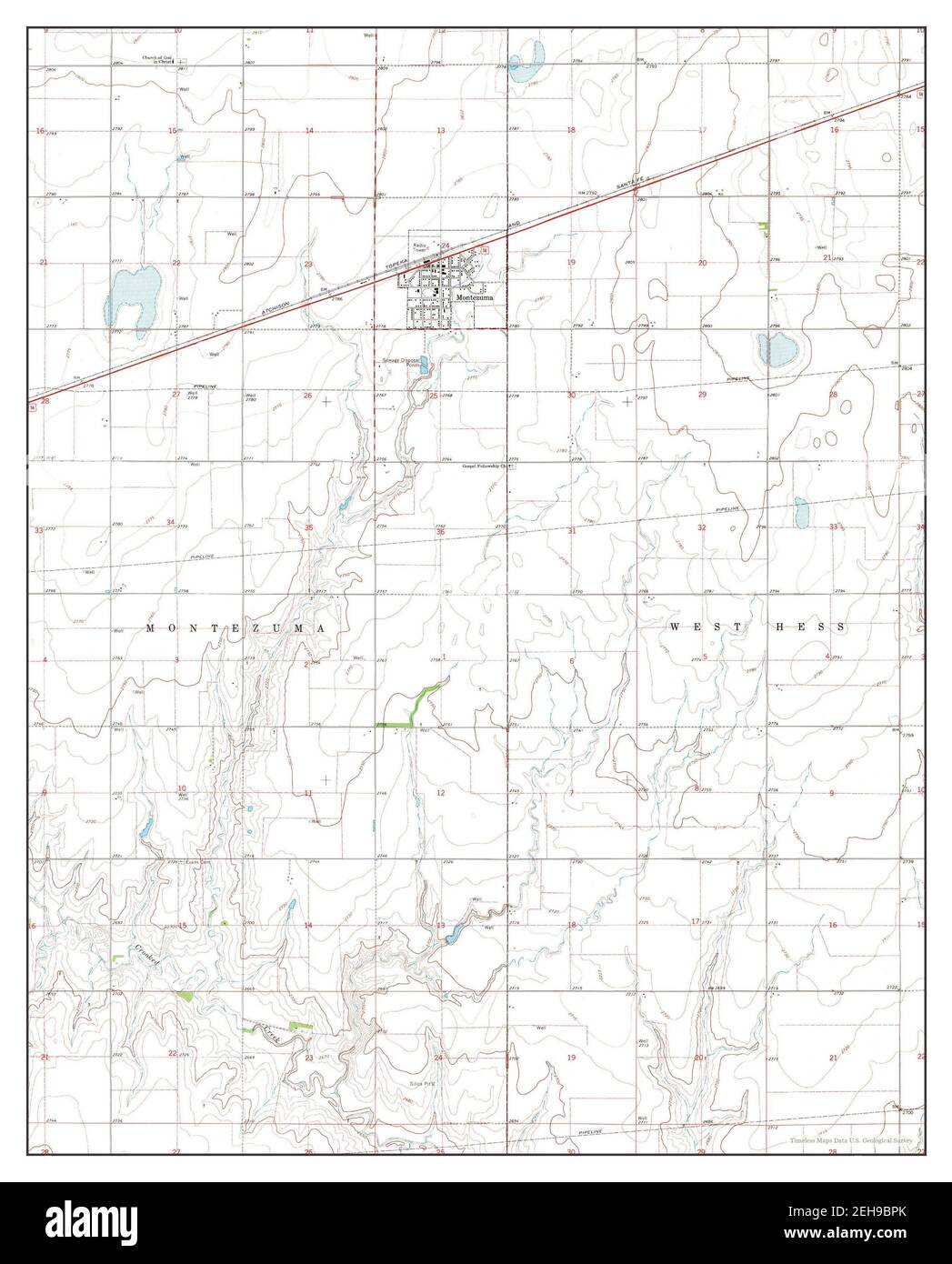 Montezuma, Kansas, map 1968, 1:24000, United States of America by ...