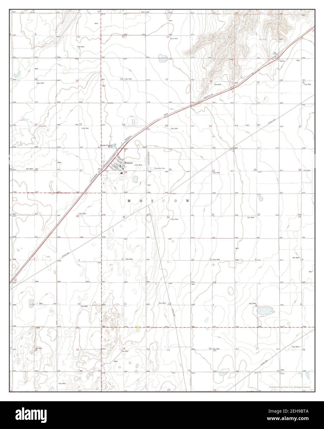 Map of moscow kansas Cut Out Stock Images & Pictures - Alamy