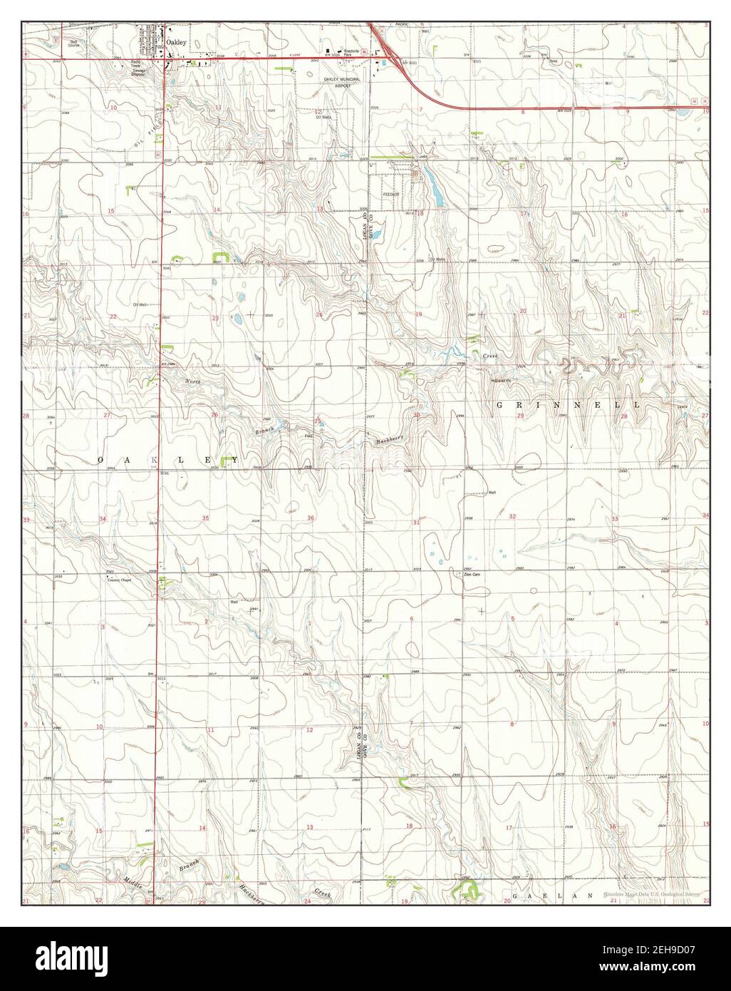 Oakley kansas map Cut Out Stock Images & Pictures - Alamy