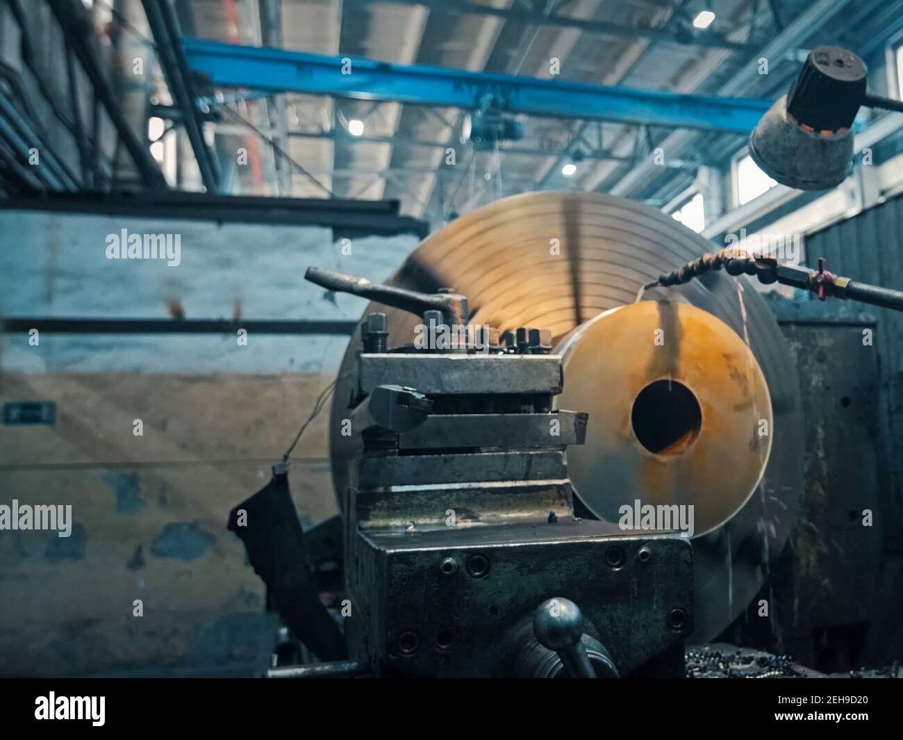 Cooling the machine at the plant. Water is fed to the hot parts of the ...
