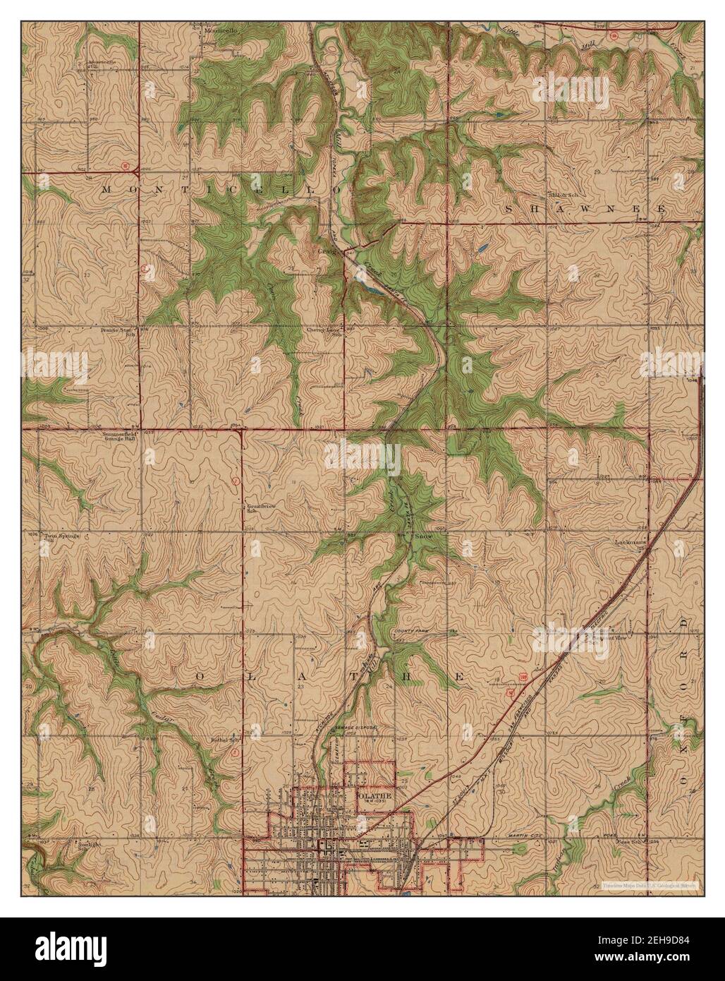 Olathe map hi-res stock photography and images - Alamy