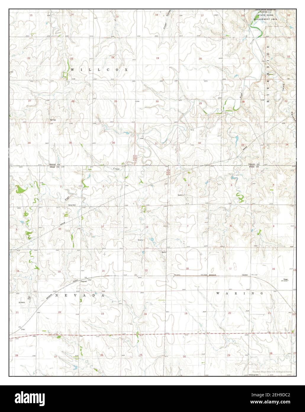 Osgood, Kansas, map 1980, 1:24000, United States of America by Timeless ...