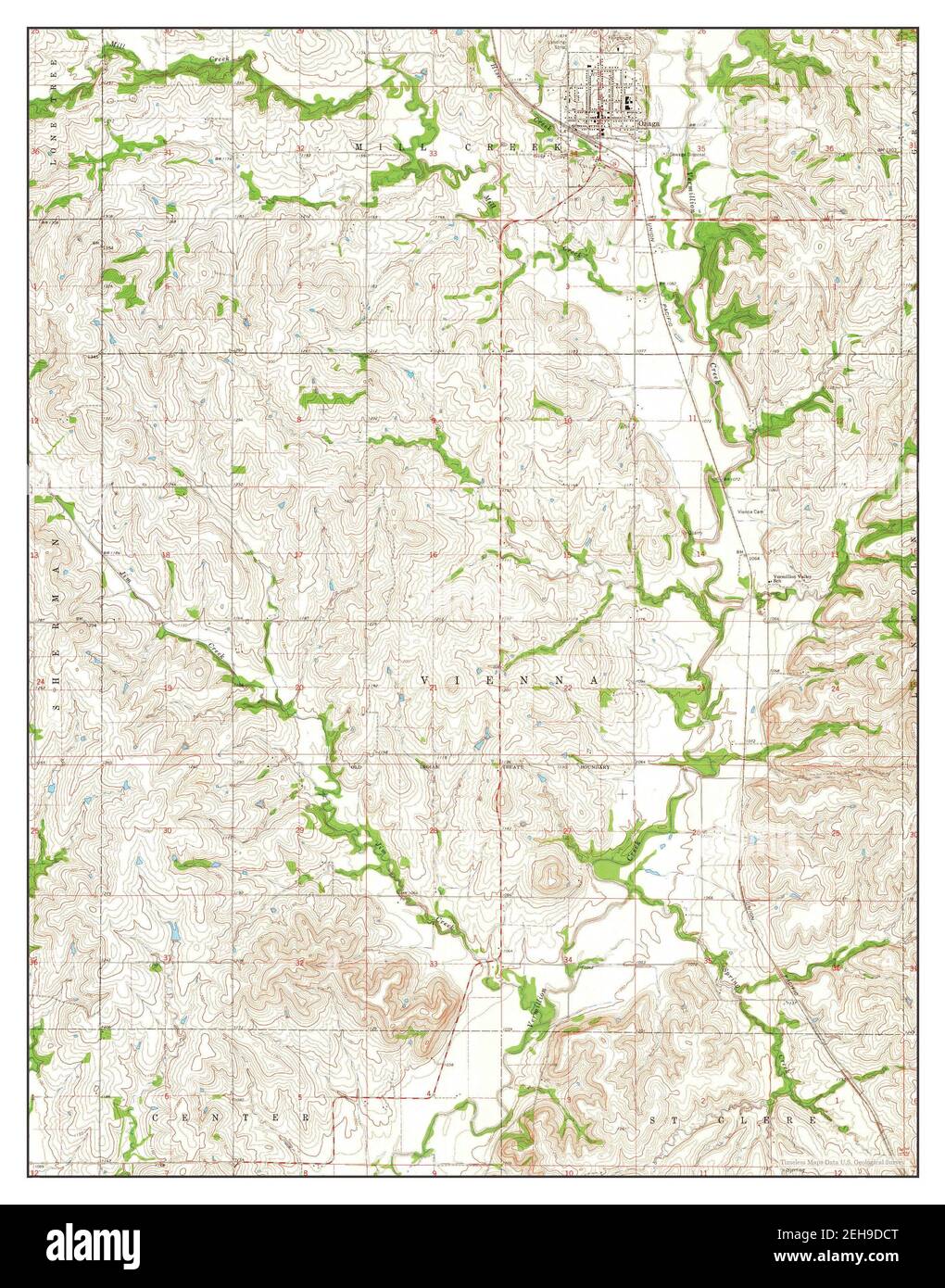 Kansas antique map hi-res stock photography and images - Alamy