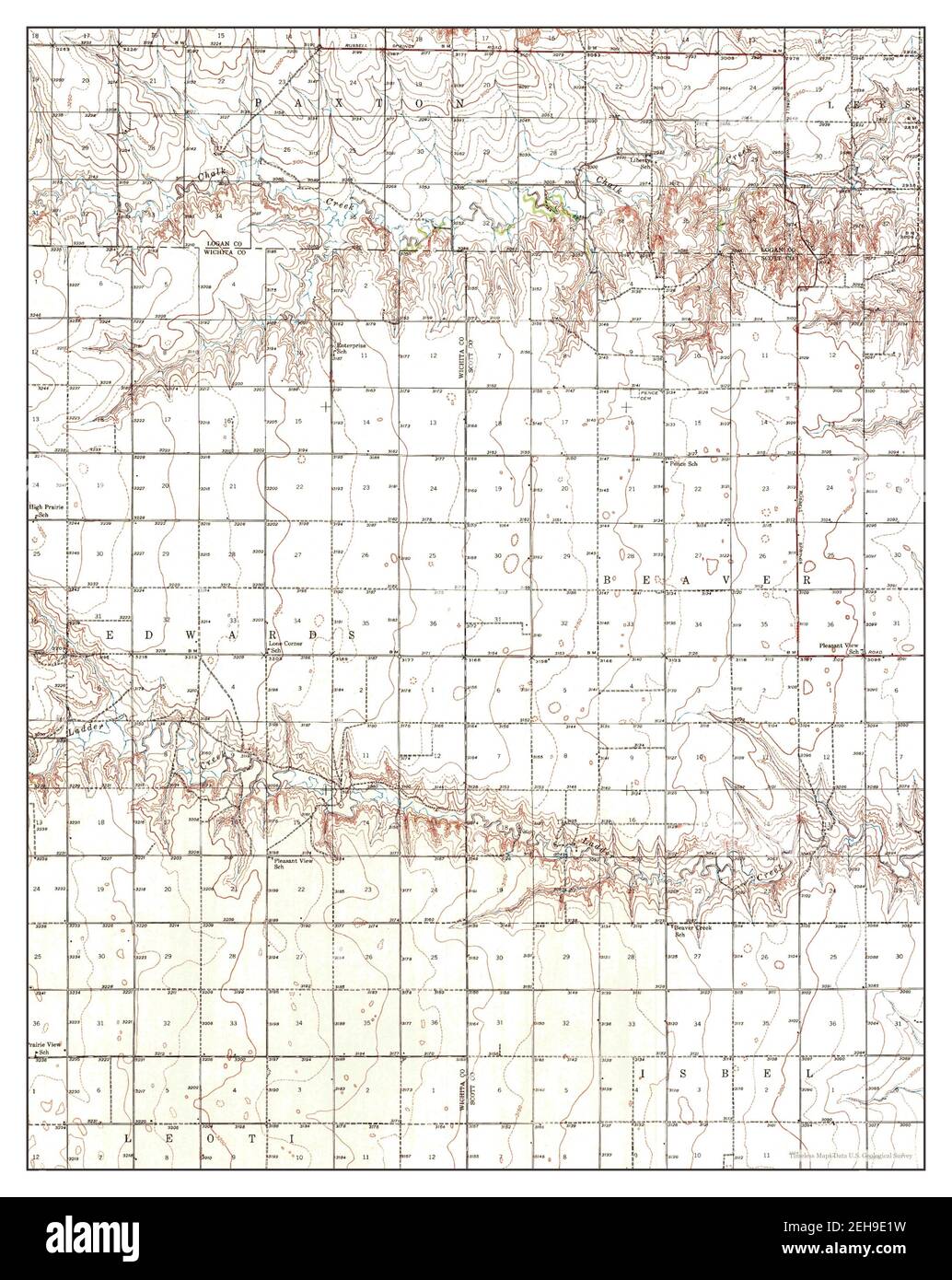 Pence, Kansas, map 1939, 1:62500, United States of America by Timeless ...