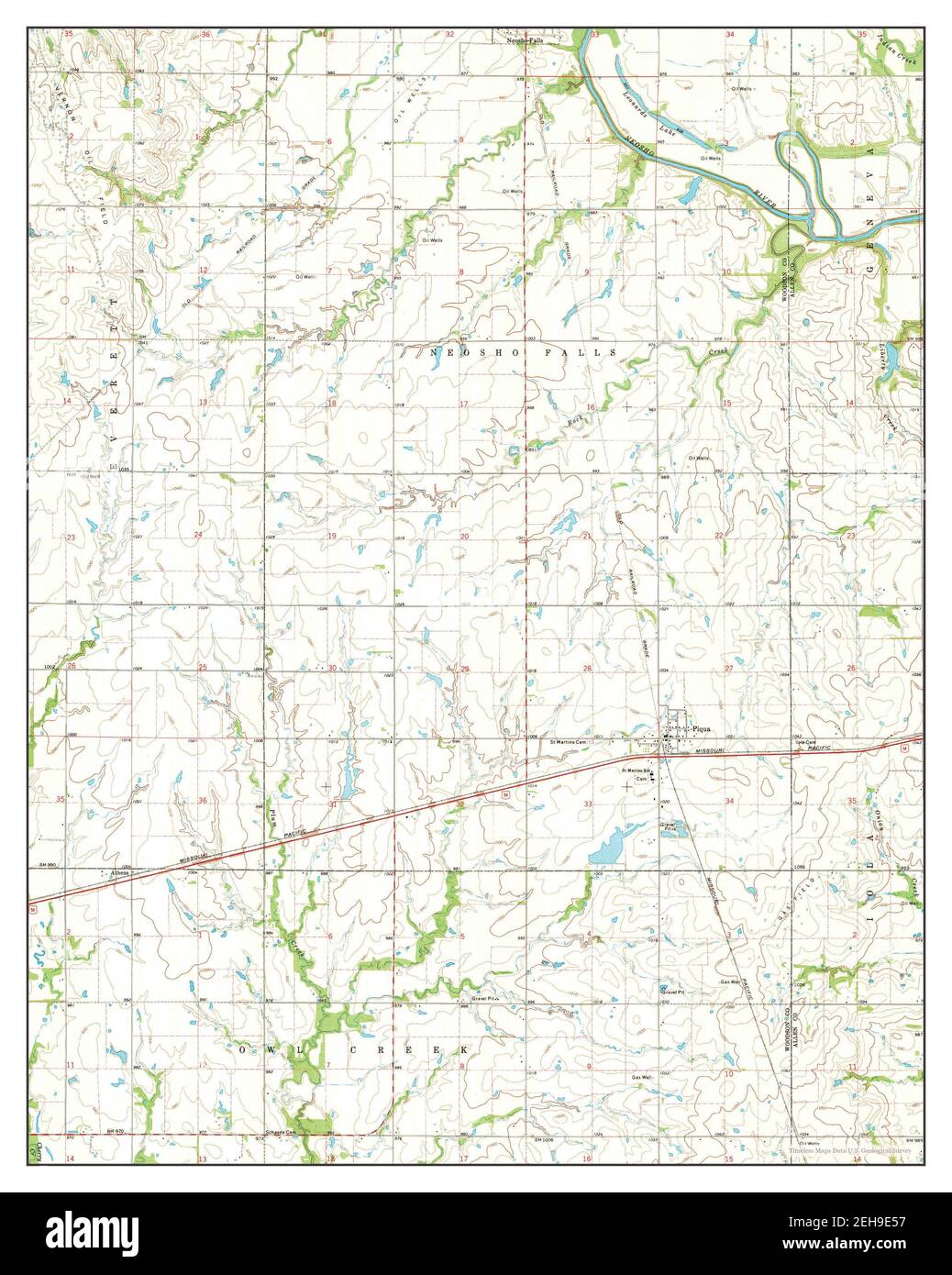 Piqua map hi-res stock photography and images - Alamy