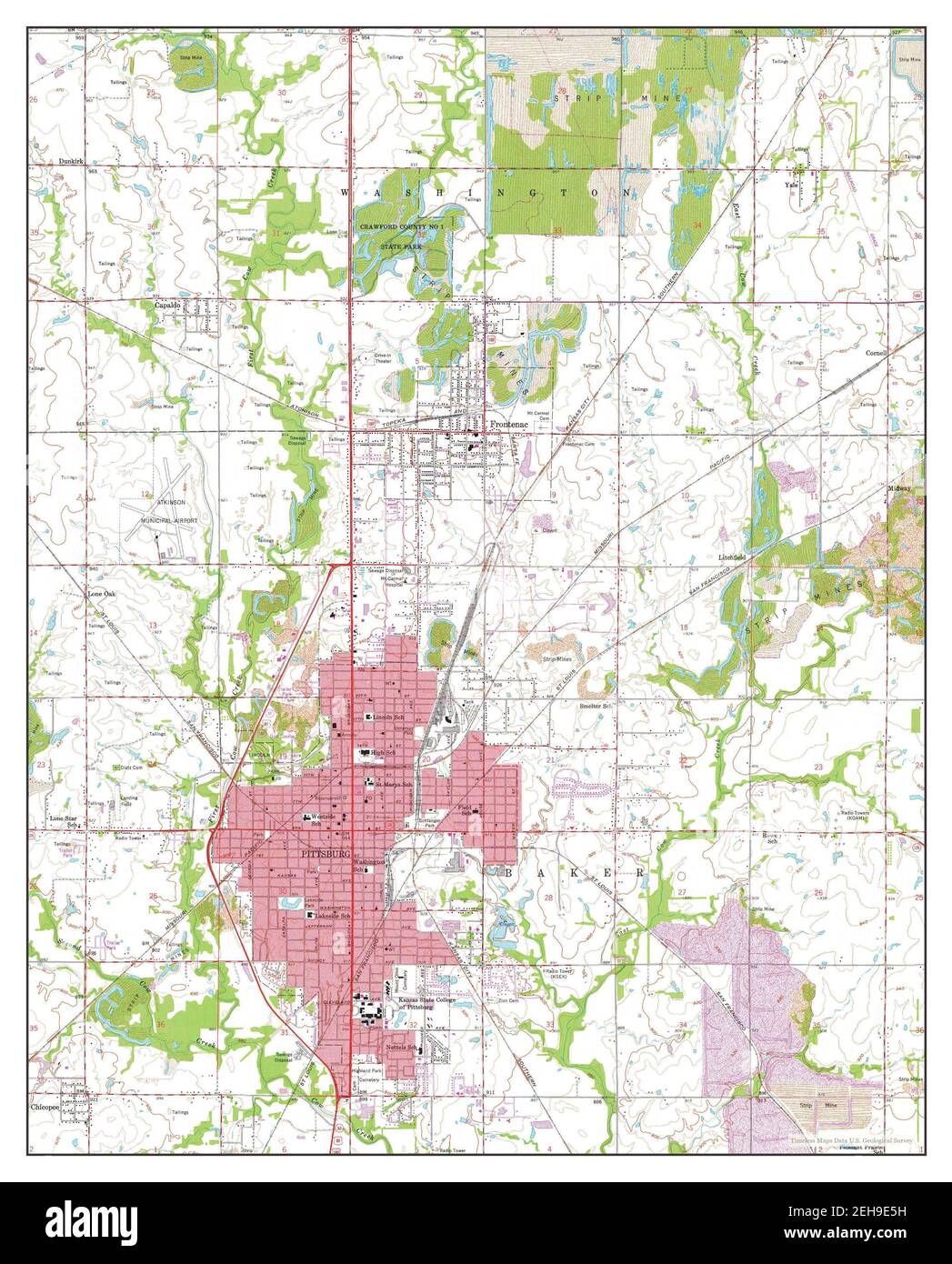 Pittsburg, Kansas, map 1959, 1:24000, United States of America by ...
