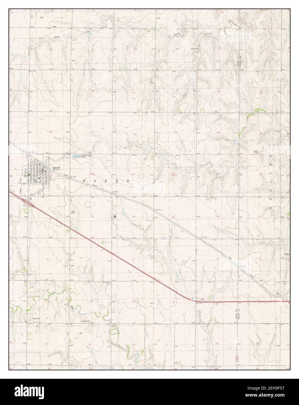 Map of quinter kansas Cut Out Stock Images & Pictures - Alamy