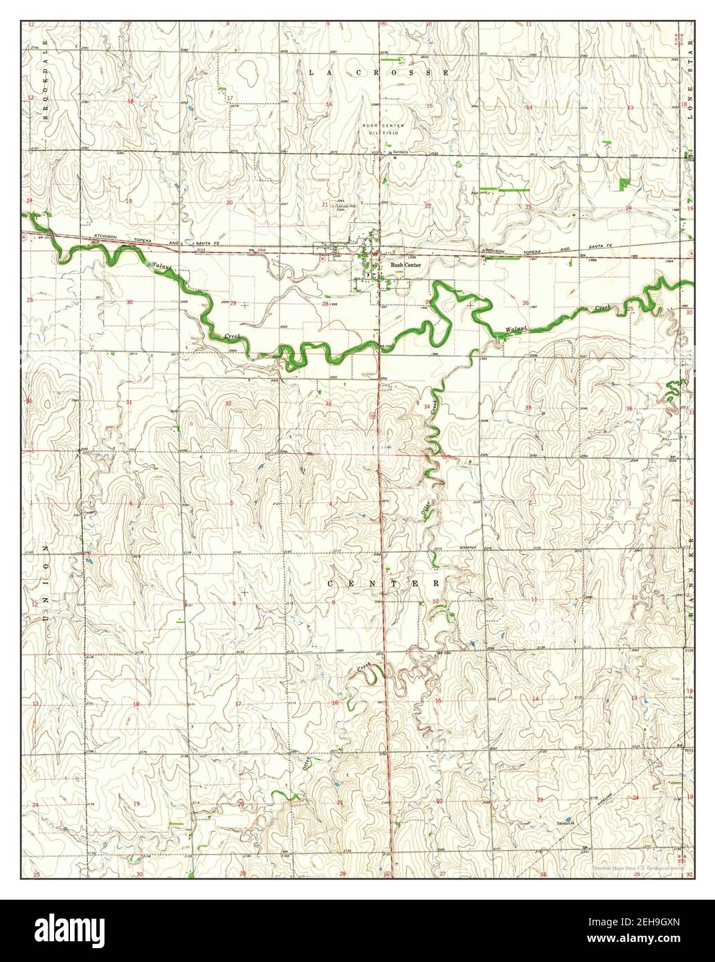 Rush center kansas map Cut Out Stock Images & Pictures - Alamy