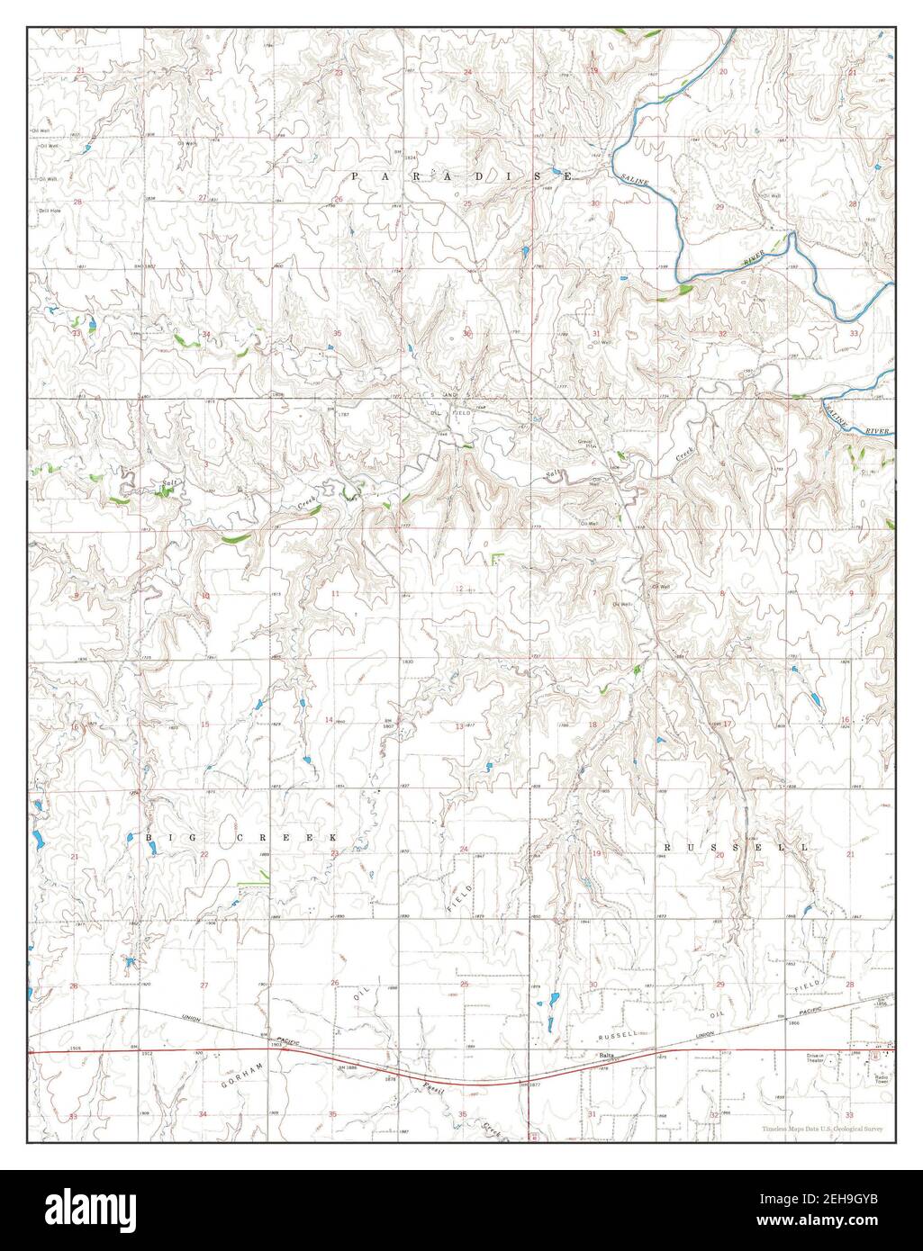 Russell kansas map hi-res stock photography and images - Alamy