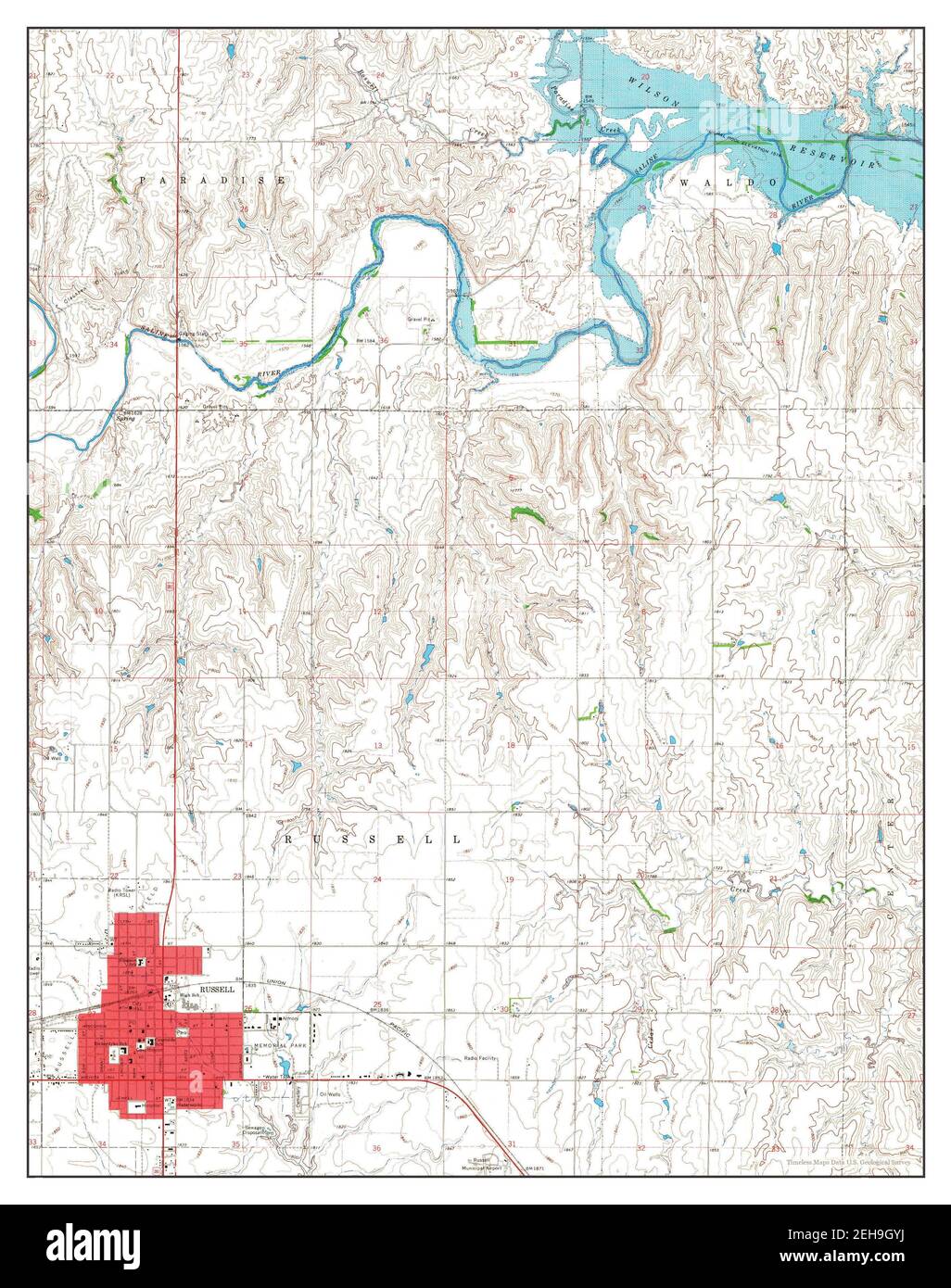 Russell, Kansas, map 1967, 1:24000, United States of America by ...