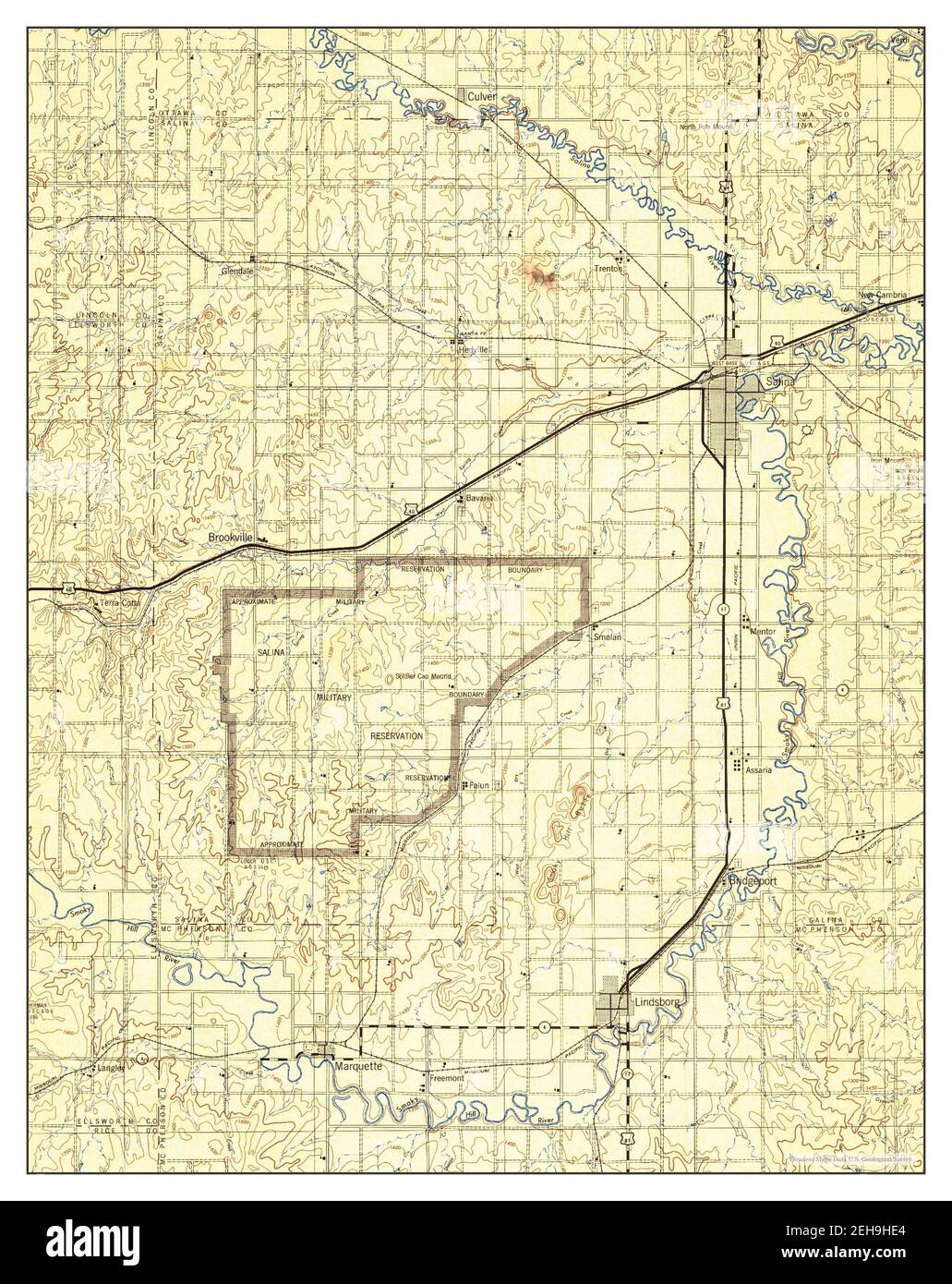 Map of salina kansas hi-res stock photography and images - Alamy