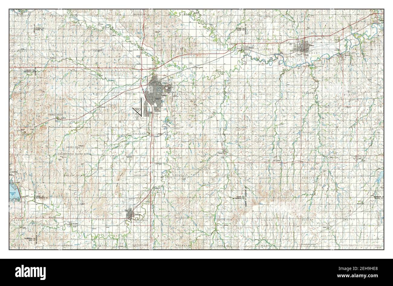 Map of salina kansas hi-res stock photography and images - Alamy