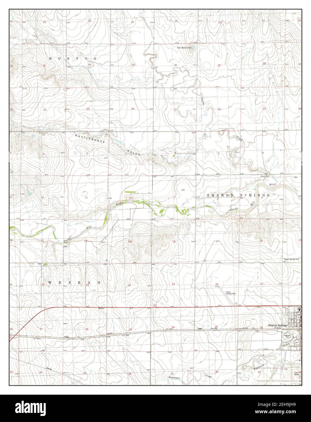 Sharon Springs West, Kansas, map 1979, 1:24000, United States of ...