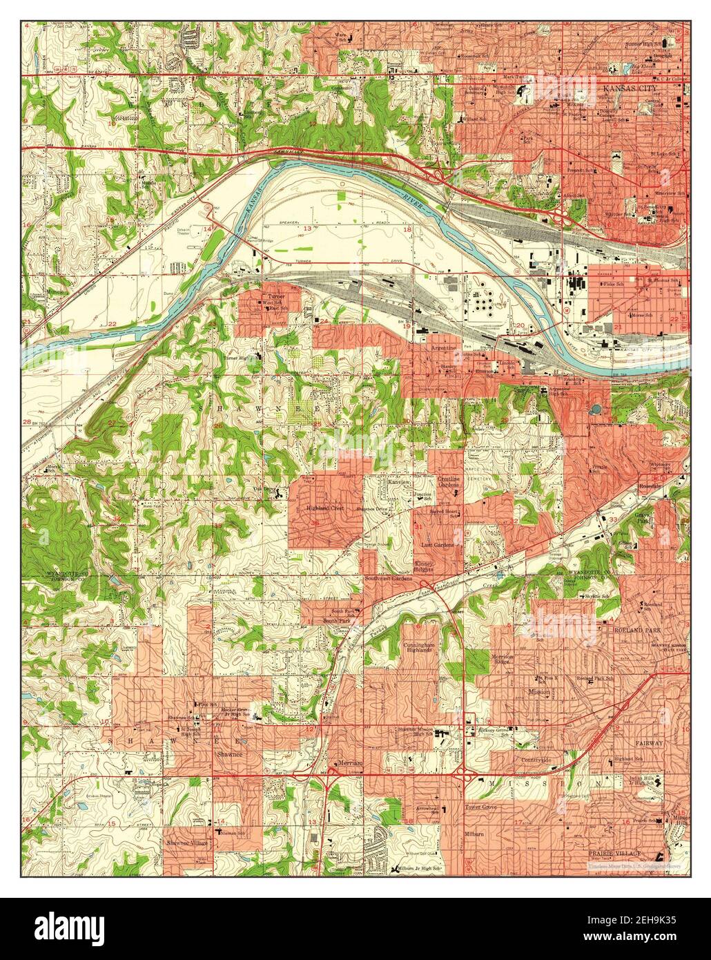 Shawnee map hi-res stock photography and images - Alamy