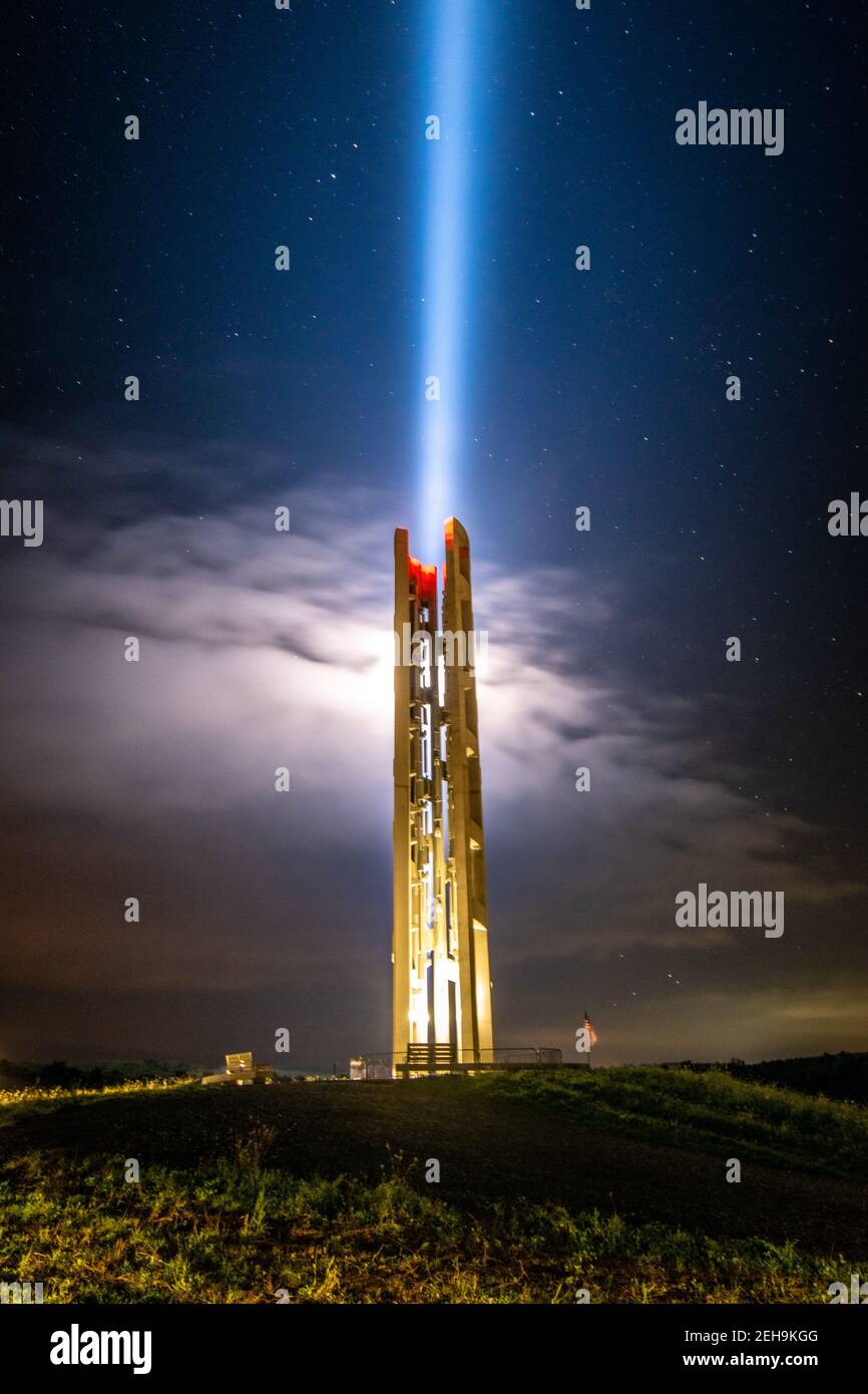 Beam of light through the "Tower of Voices" at Flight 93 Memorial on ...
