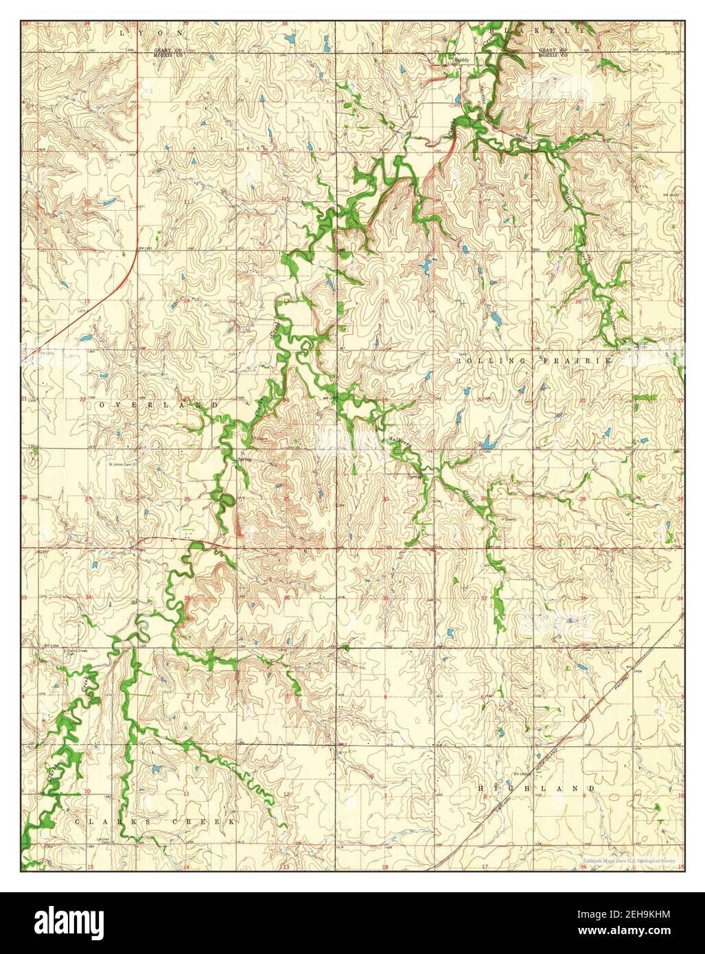 Skiddy, Kansas, map 1964, 1:24000, United States of America by Timeless ...
