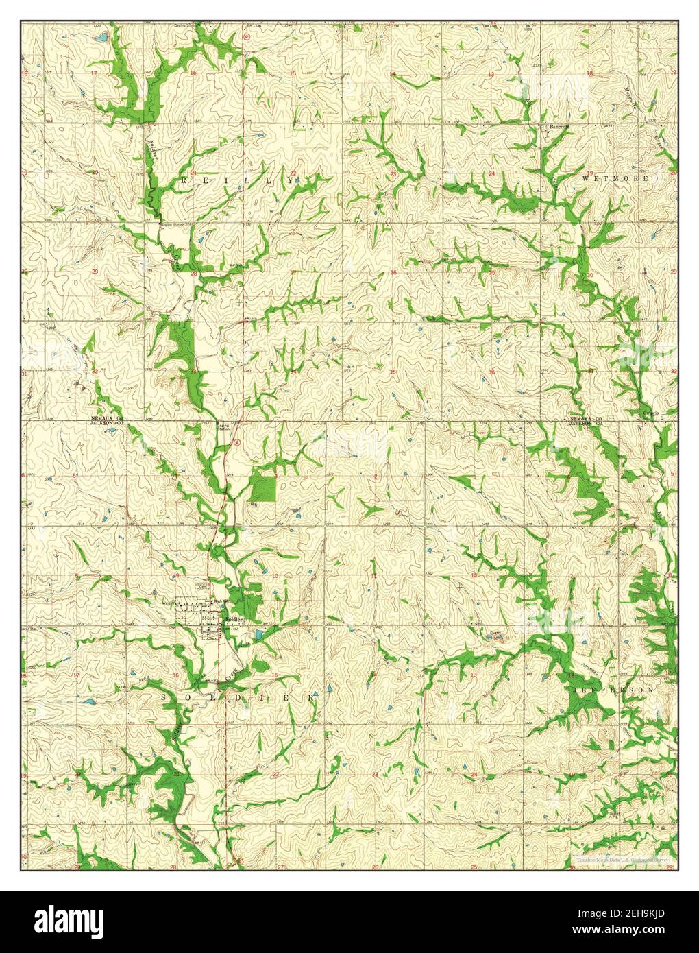 Soldier, Kansas, map 1964, 1:24000, United States of America by ...